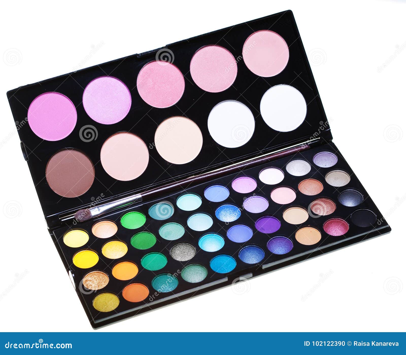 Make-up Collection Isolated on White Background Stock Photo - Image of ...