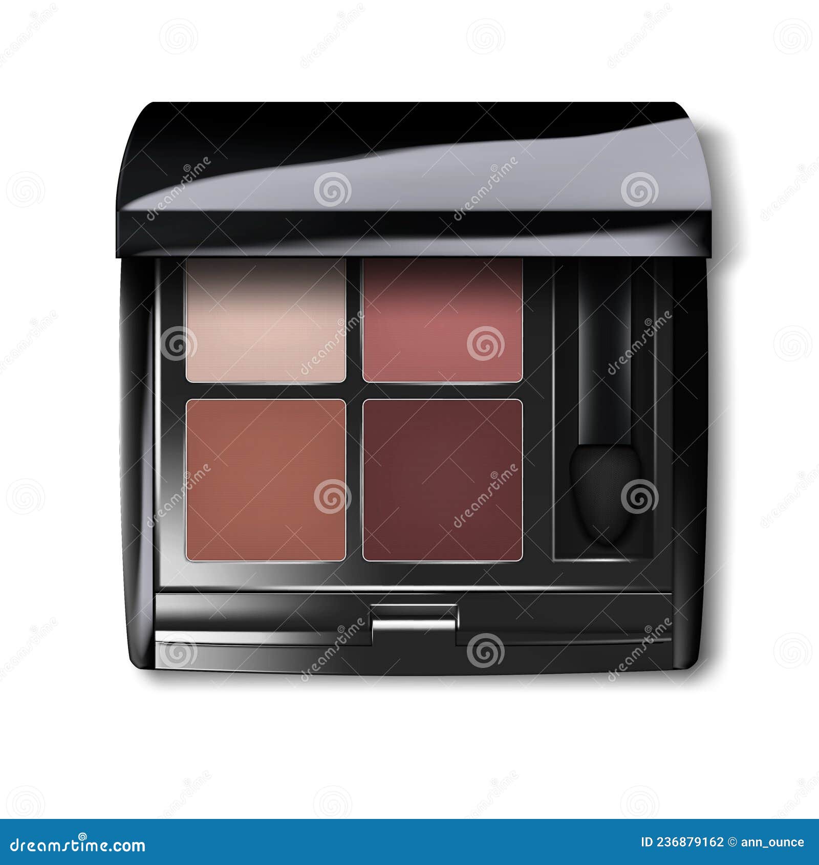 Make-up Color Eyeshadow Palette with Applicator. Open Makeup Eye Shadow ...