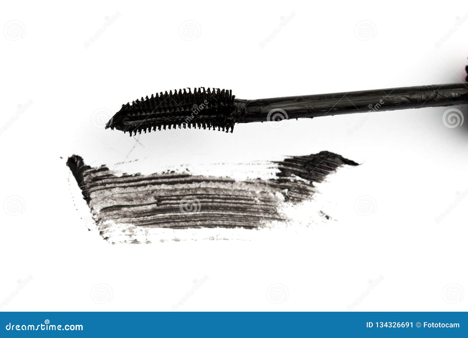 Make-up Cosmetic Mascara Brush Stroke Texture Design Isolated on White ...