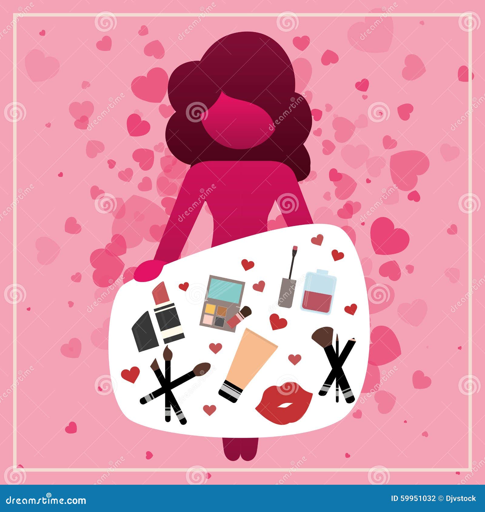 Make up design stock vector. Illustration of luxury, background - 59951032