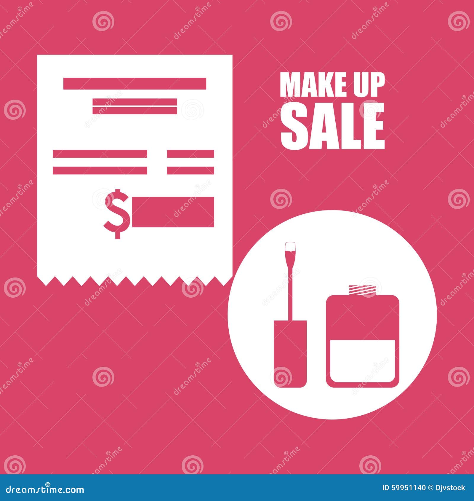Make up design stock vector. Illustration of femininity - 59951140