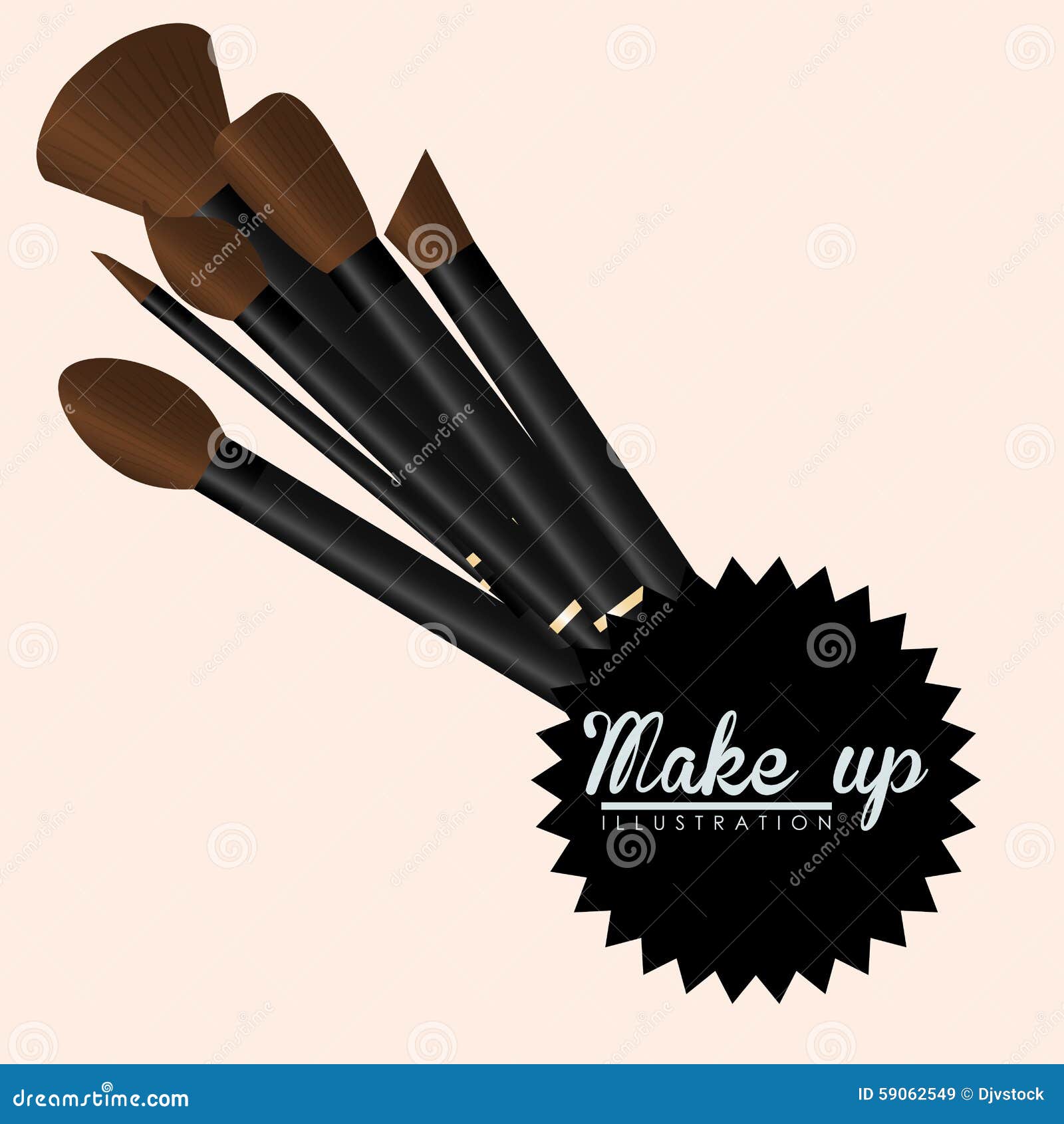 Make up design stock vector. Illustration of female, cosmetics - 59062549