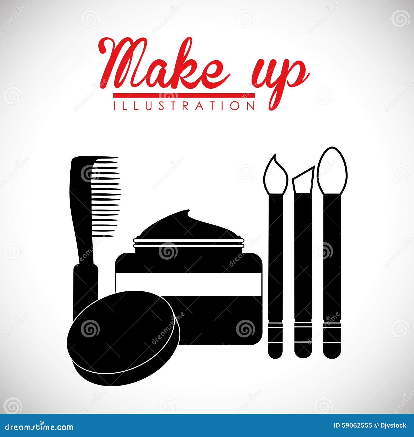 Make up design stock vector. Illustration of professional - 59062555