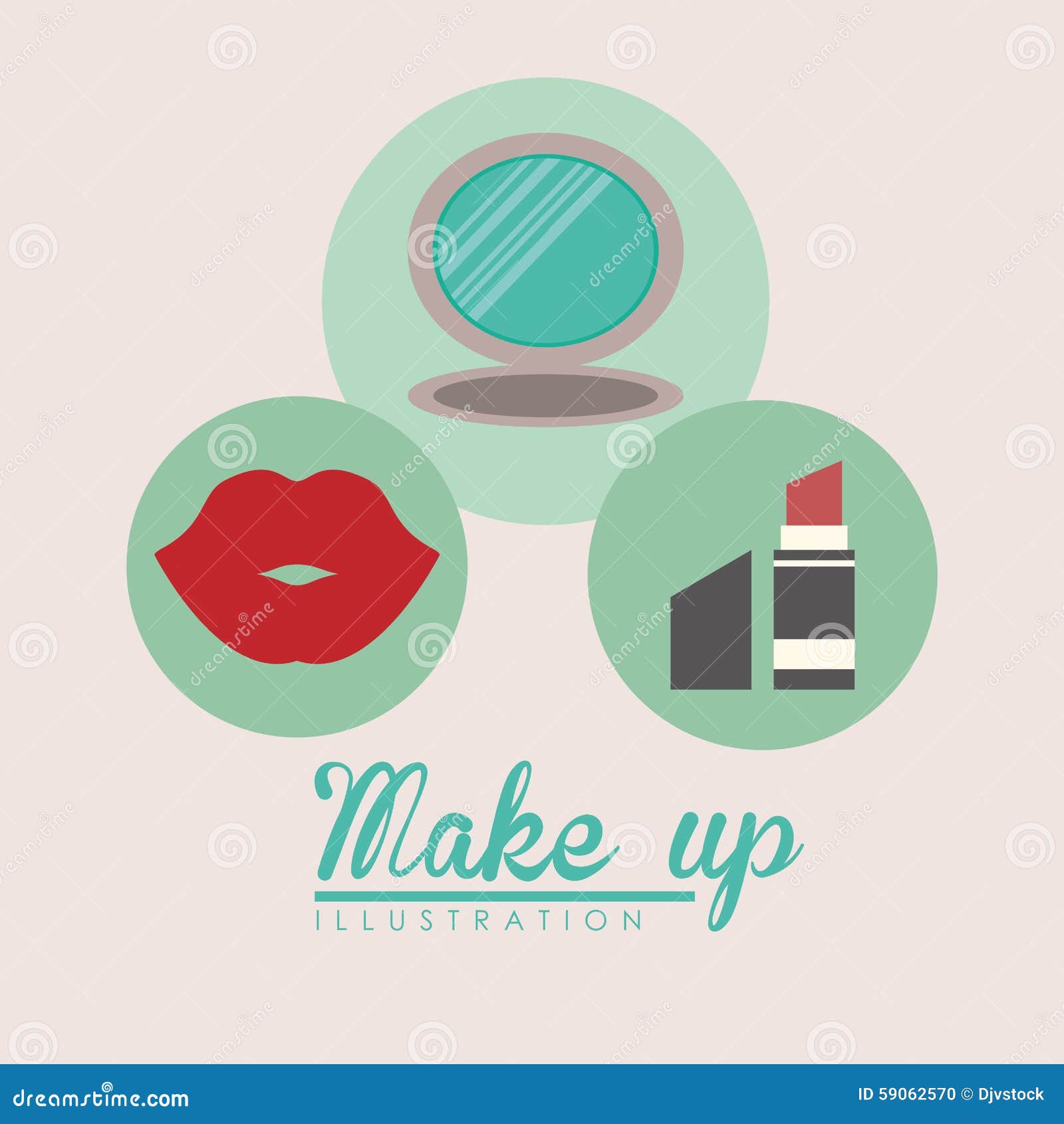 Make up design stock vector. Illustration of product - 59062570
