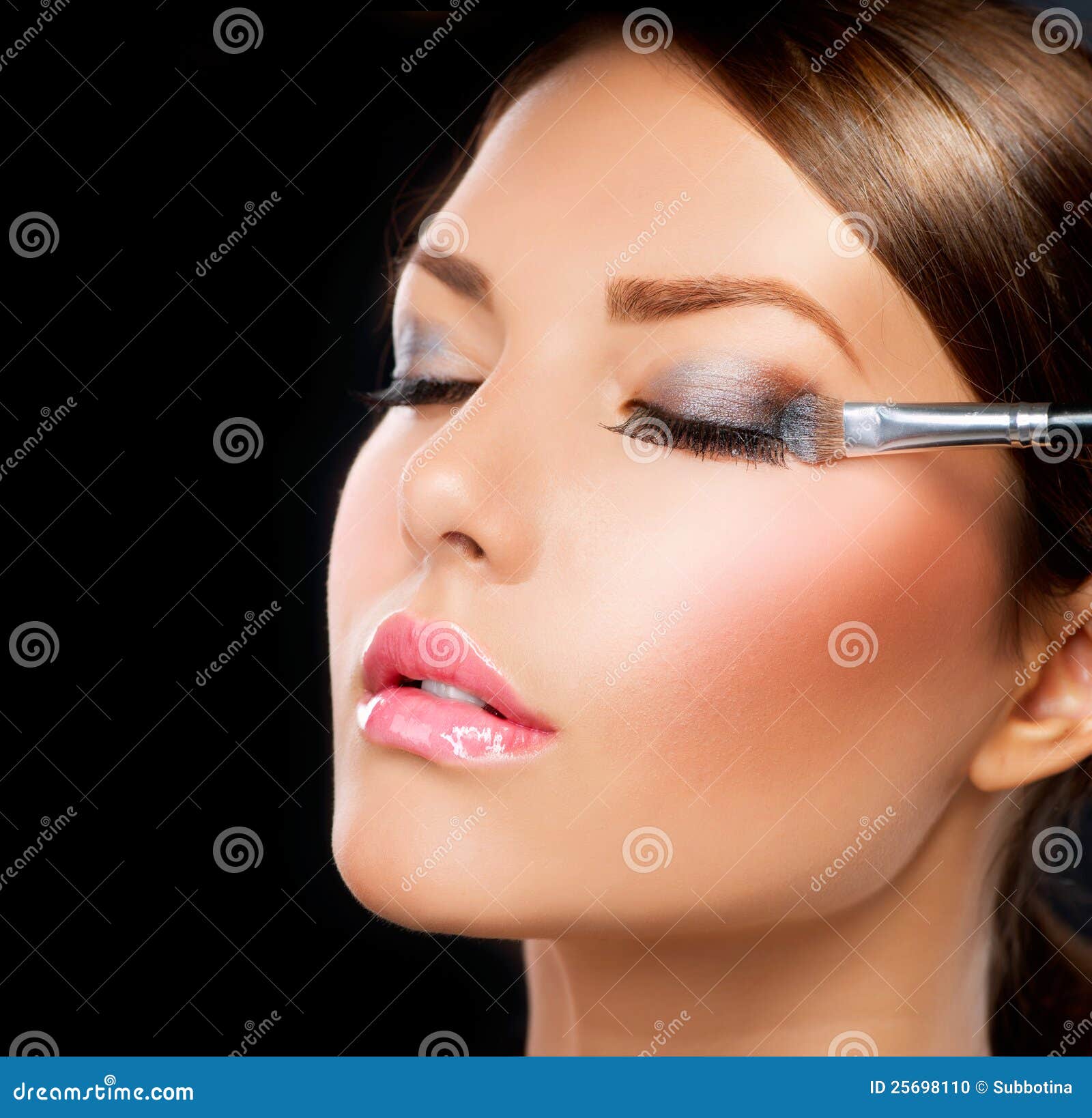 Make-up. Eye shadow brush stock photo. Image of eyebrows - 25698110