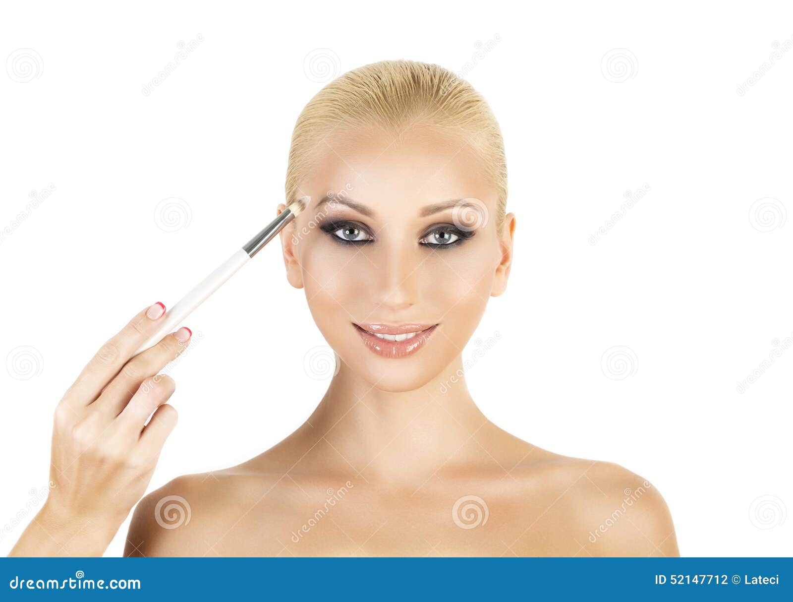 Make-up. Eyes shadows stock photo. Image of lashes, caucasian - 52147712