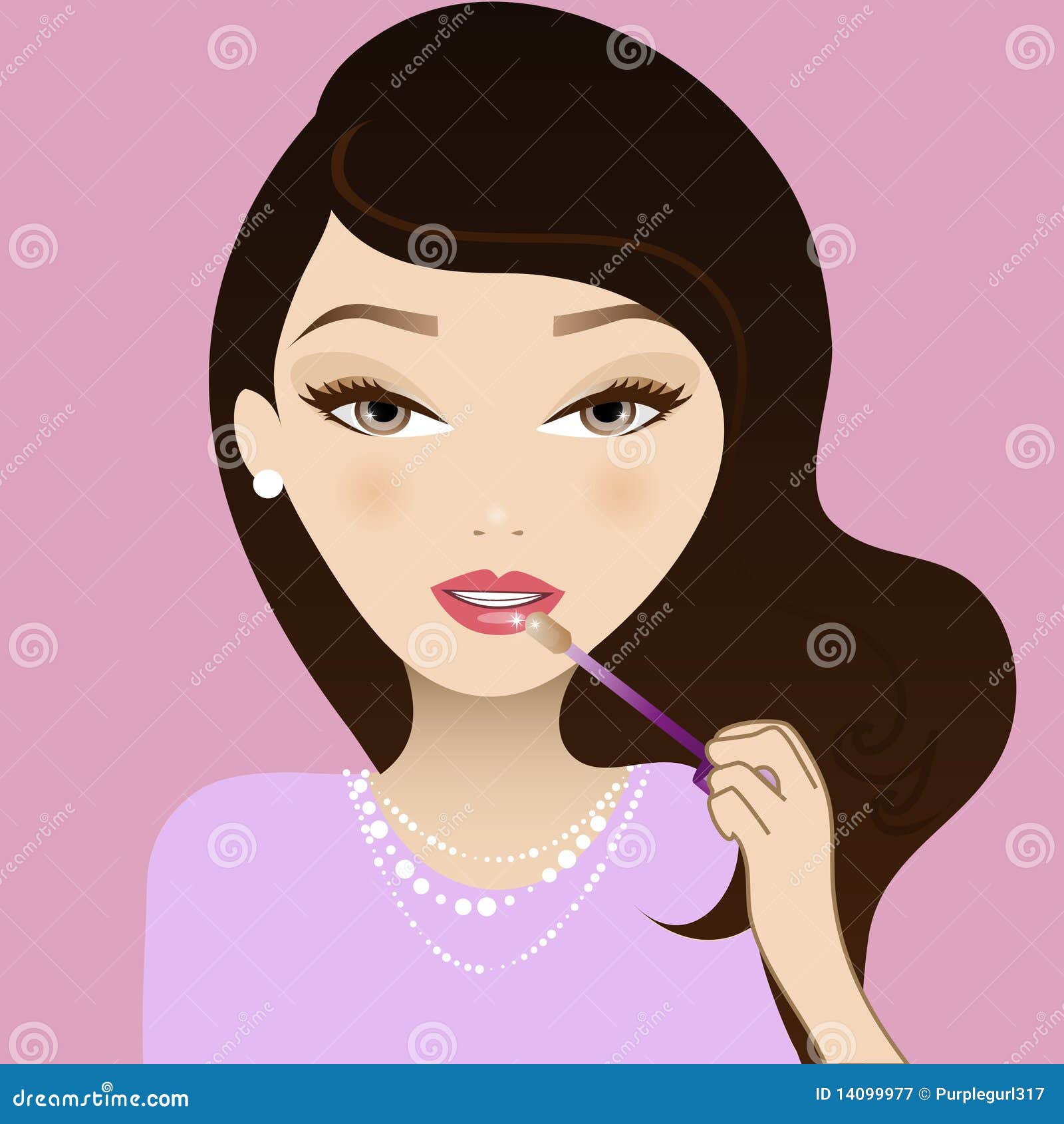 Putting On Makeup Drawing - Mugeek Vidalondon