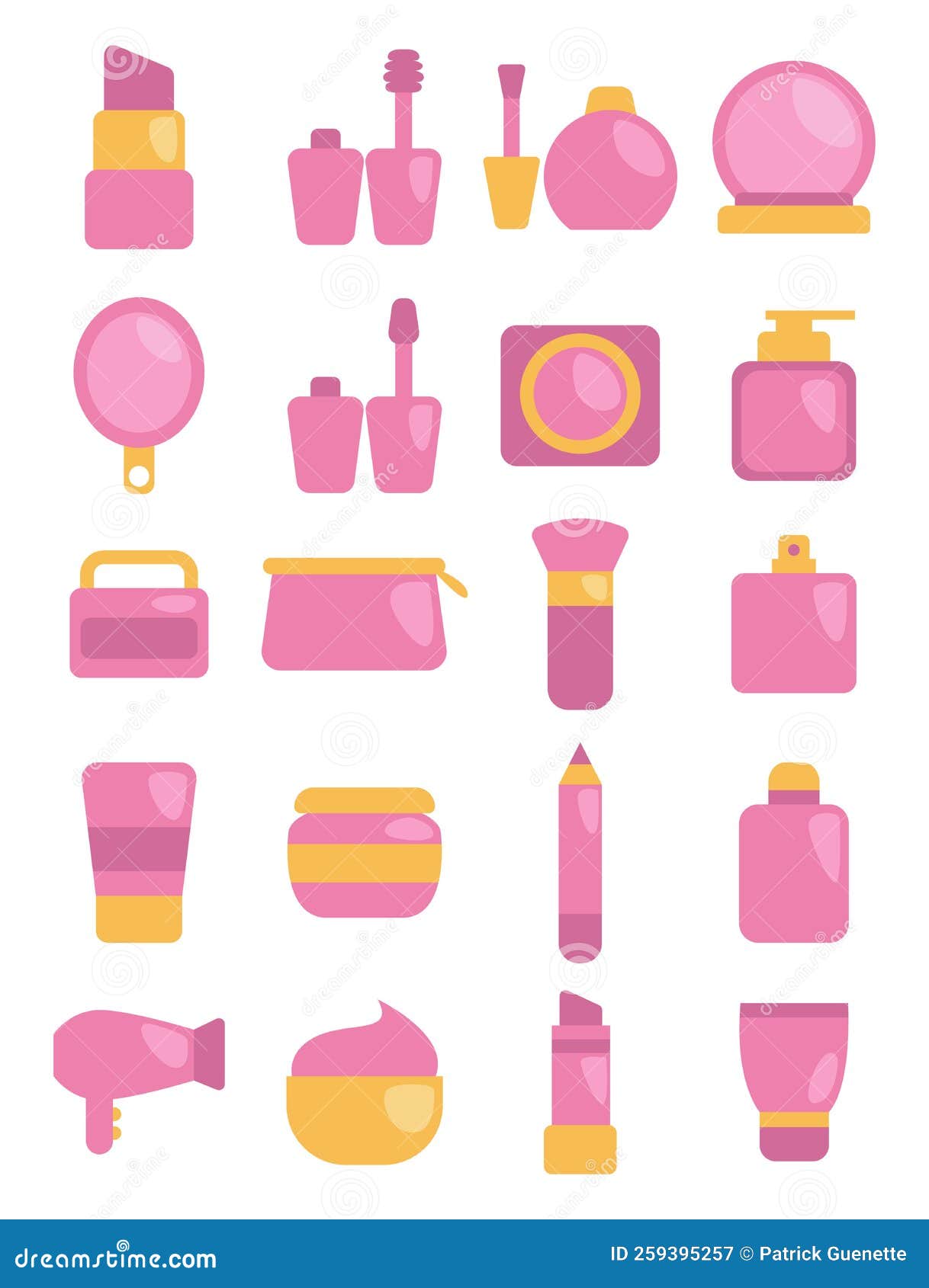 Make up icon set, icon stock vector. Illustration of object - 259395257