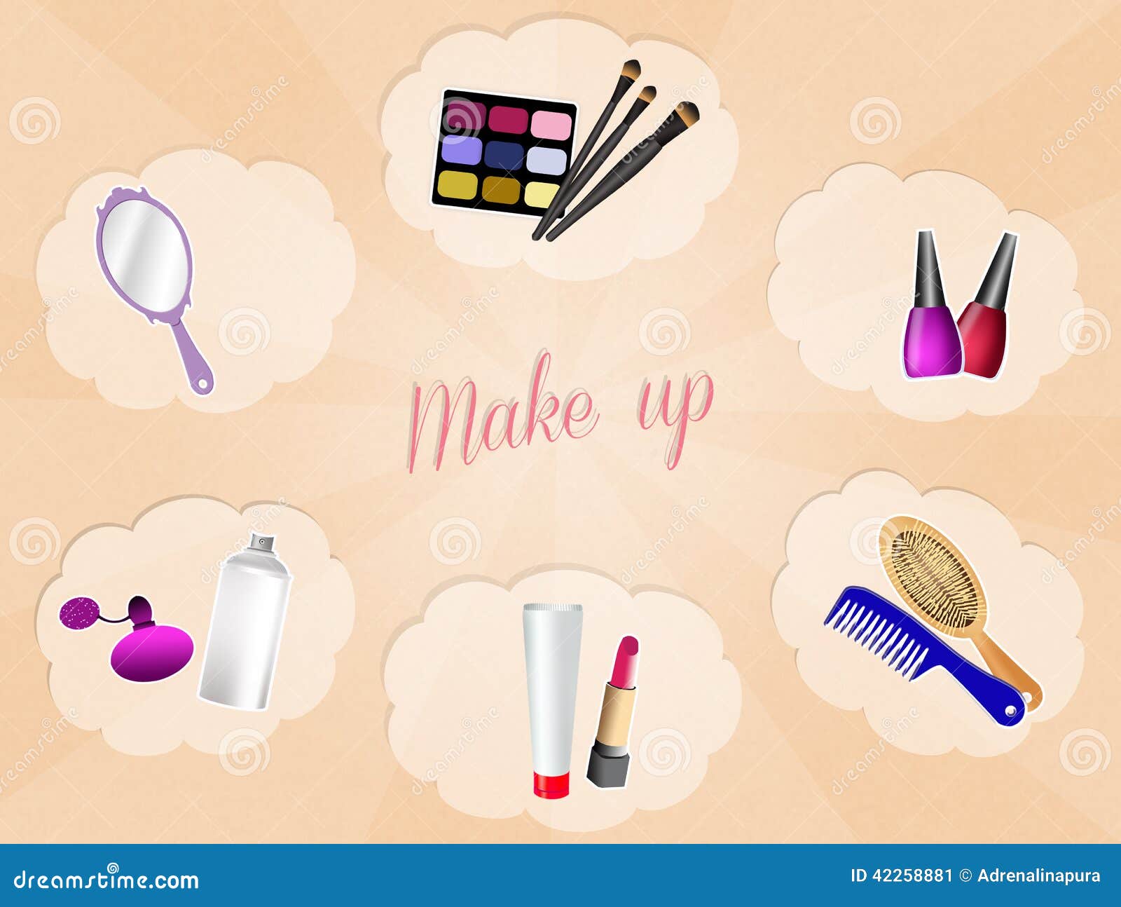Make up stock illustration. Illustration of lifestyle - 42258881