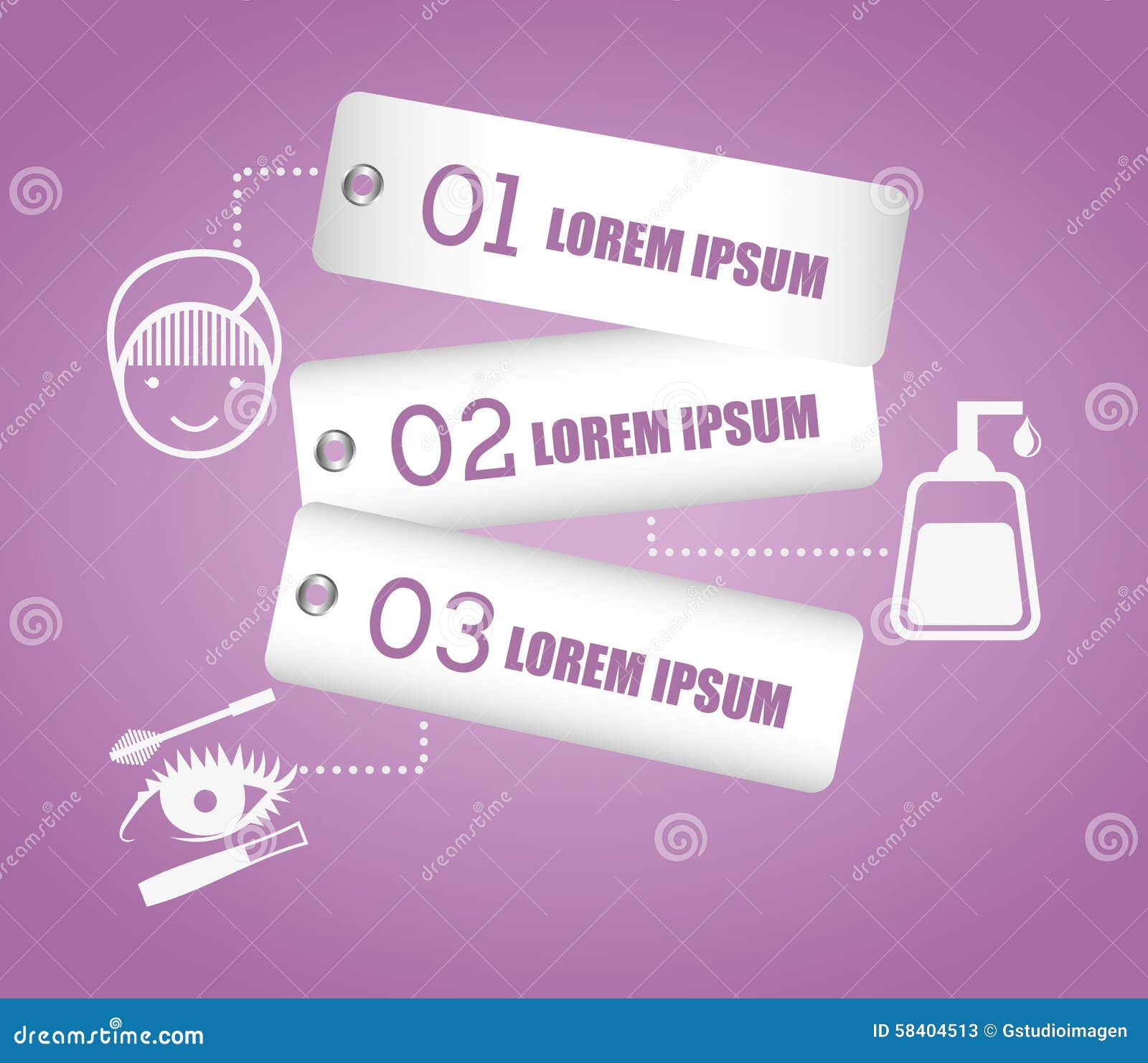 Make up infographics stock vector. Illustration of accessories - 58404513