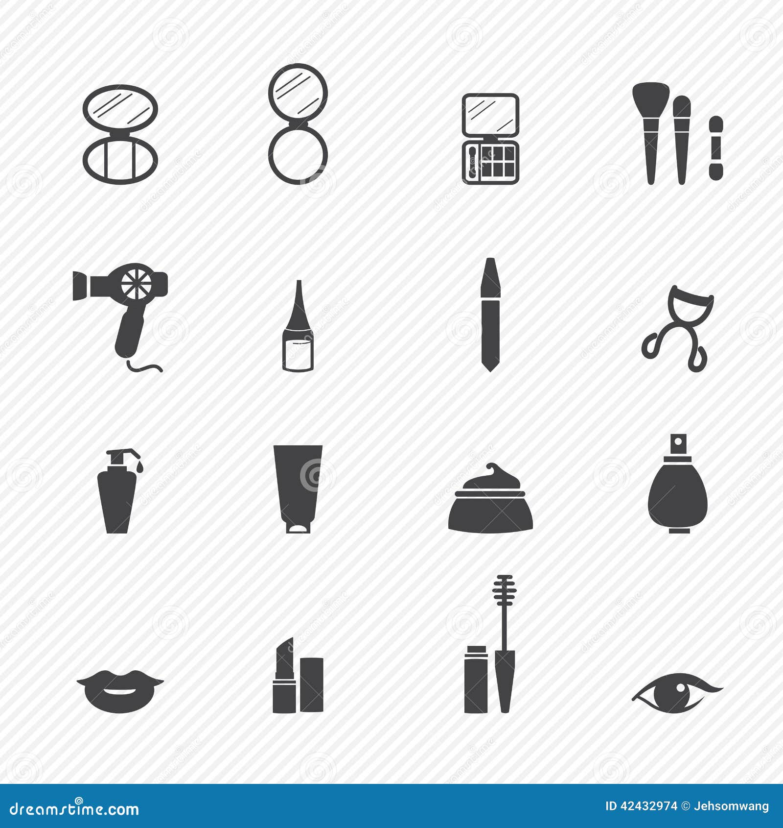 Make-up Kosmetische Pictogrammen Vector Illustratie - Illustration of ...