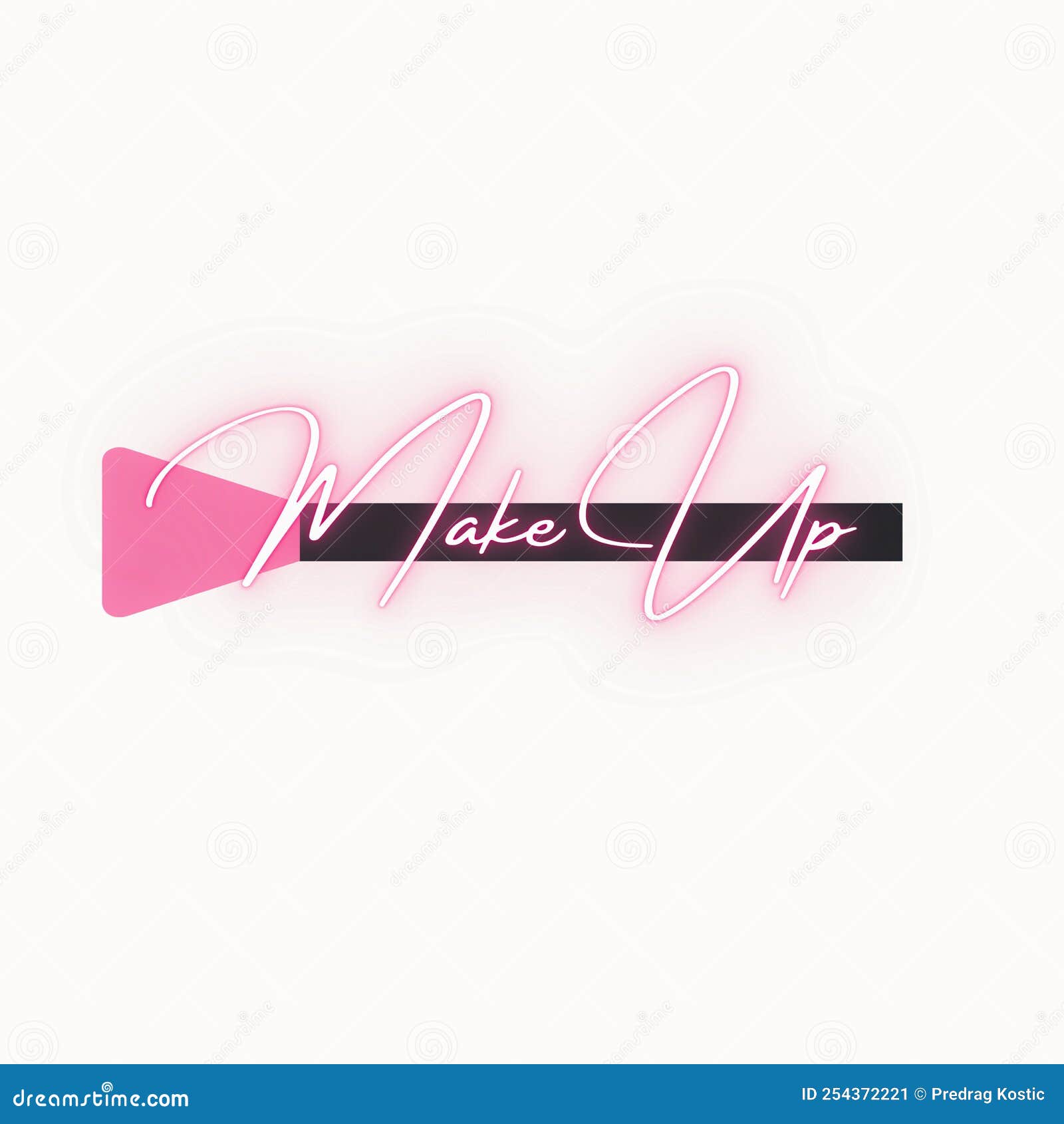 Make up logo stock illustration. Illustration of brand - 254372221