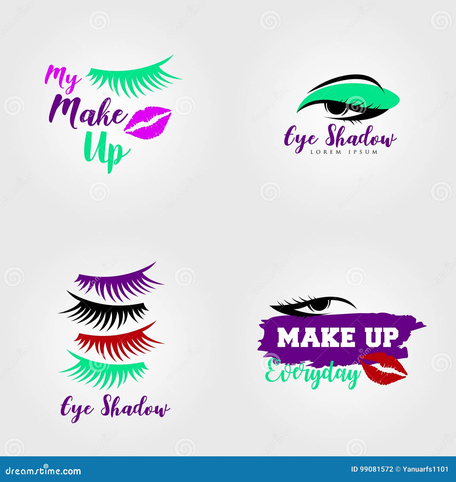 Make Up Logo Vector stock vector. Illustration of design - 99081572