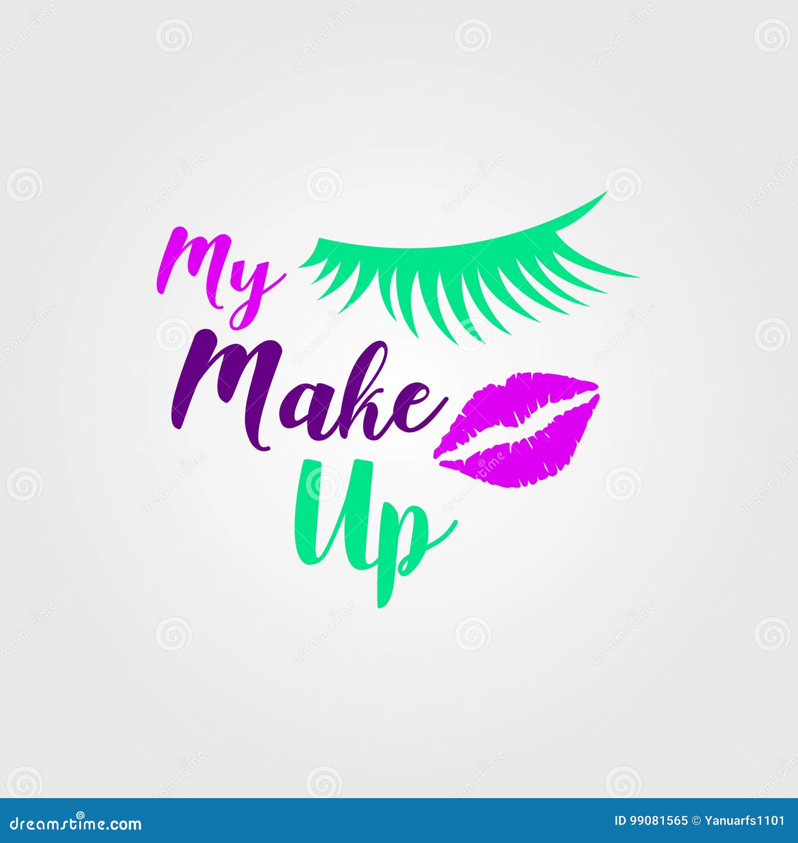Make Up Logo Vector stock vector. Illustration of lipstick - 99081565