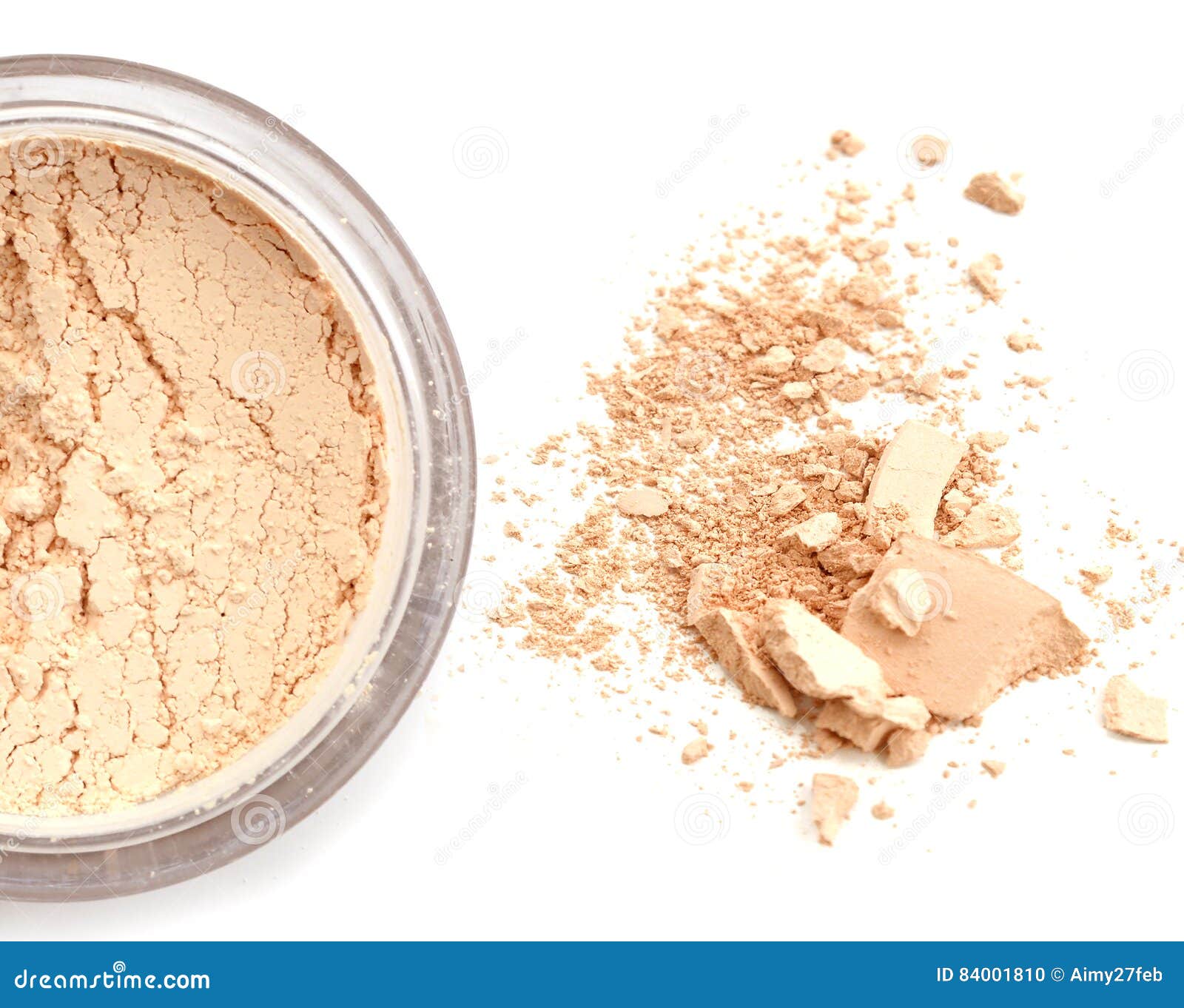 Make Up Loose Cosmetic Powder Close Up. Stock Photo - Image of cheeks ...