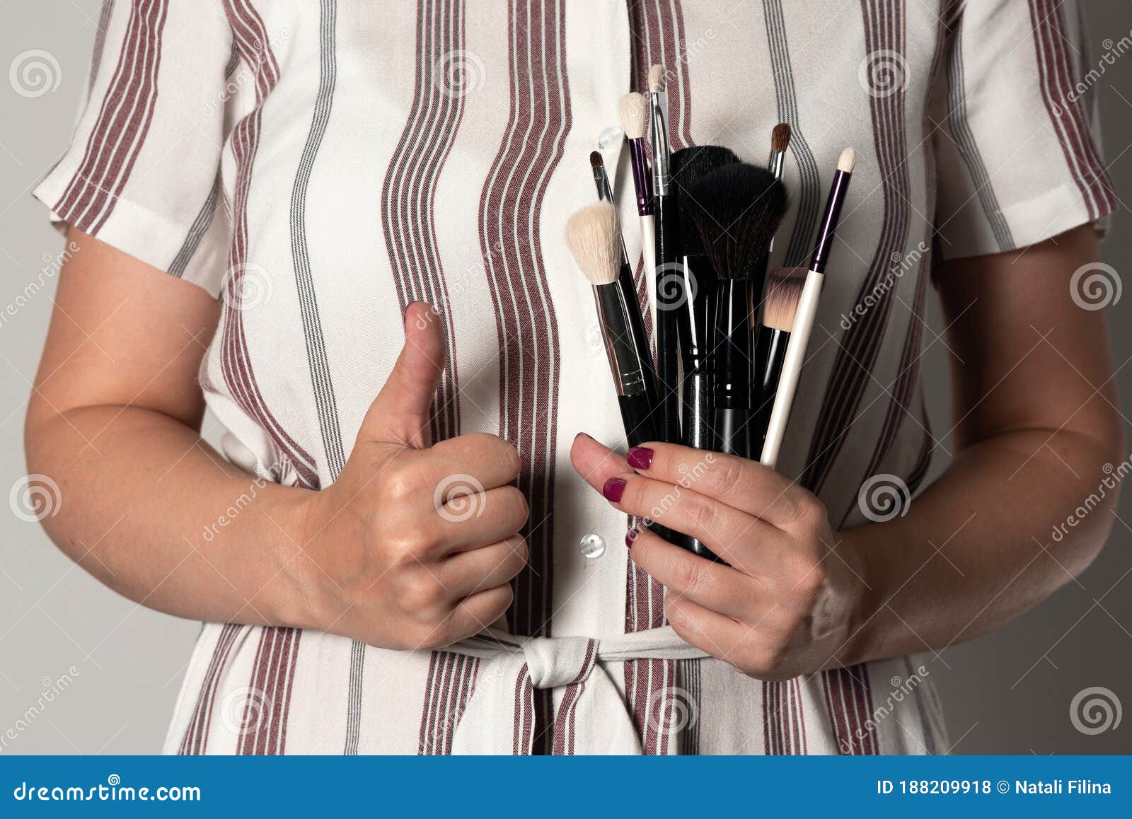 Make up stock photo. Image of assortment, hand, endorse - 188209918