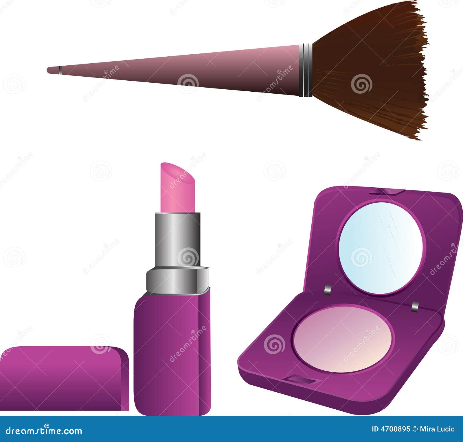 Make up objects stock vector. Illustration of cosmetics - 4700895