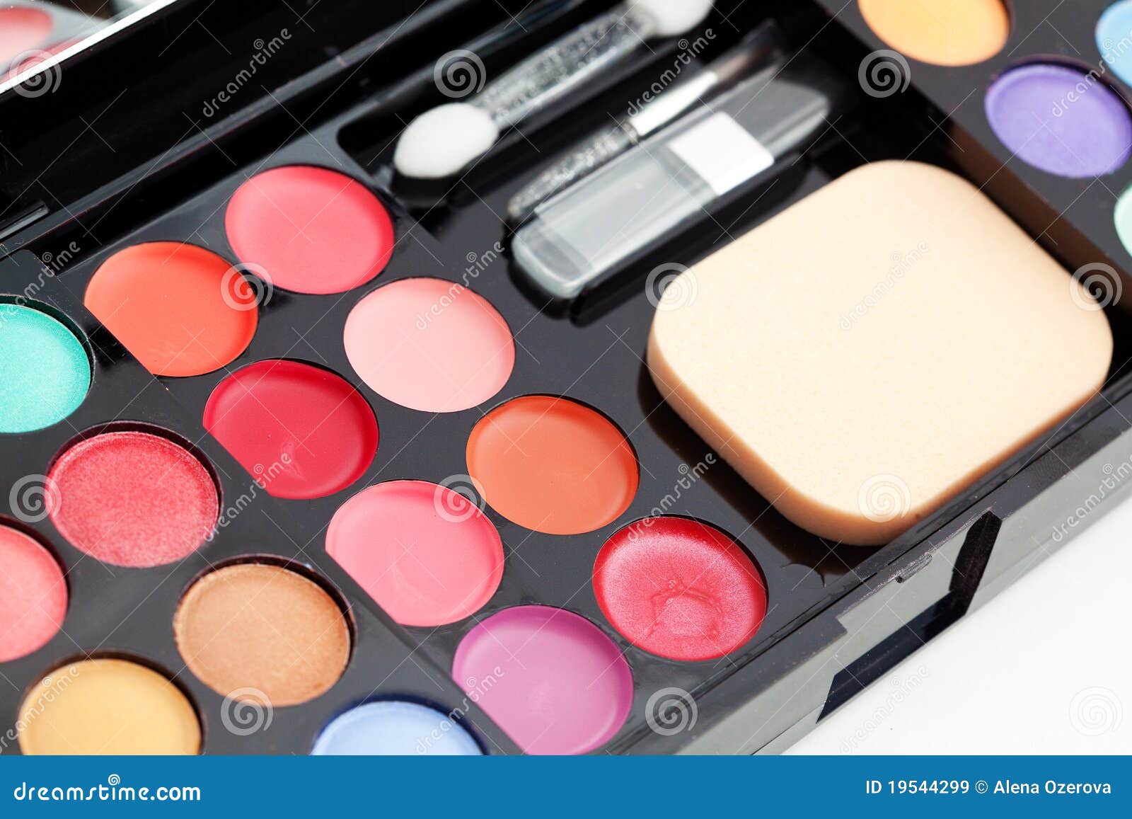 Make-up palette stock image. Image of colors, close, complexion - 19544299