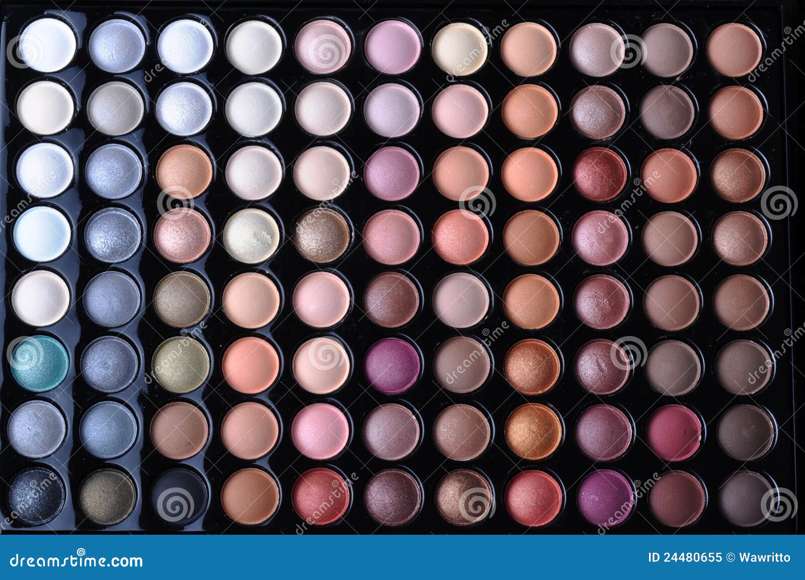 Make-up palette stock image. Image of colorful, close - 24480655