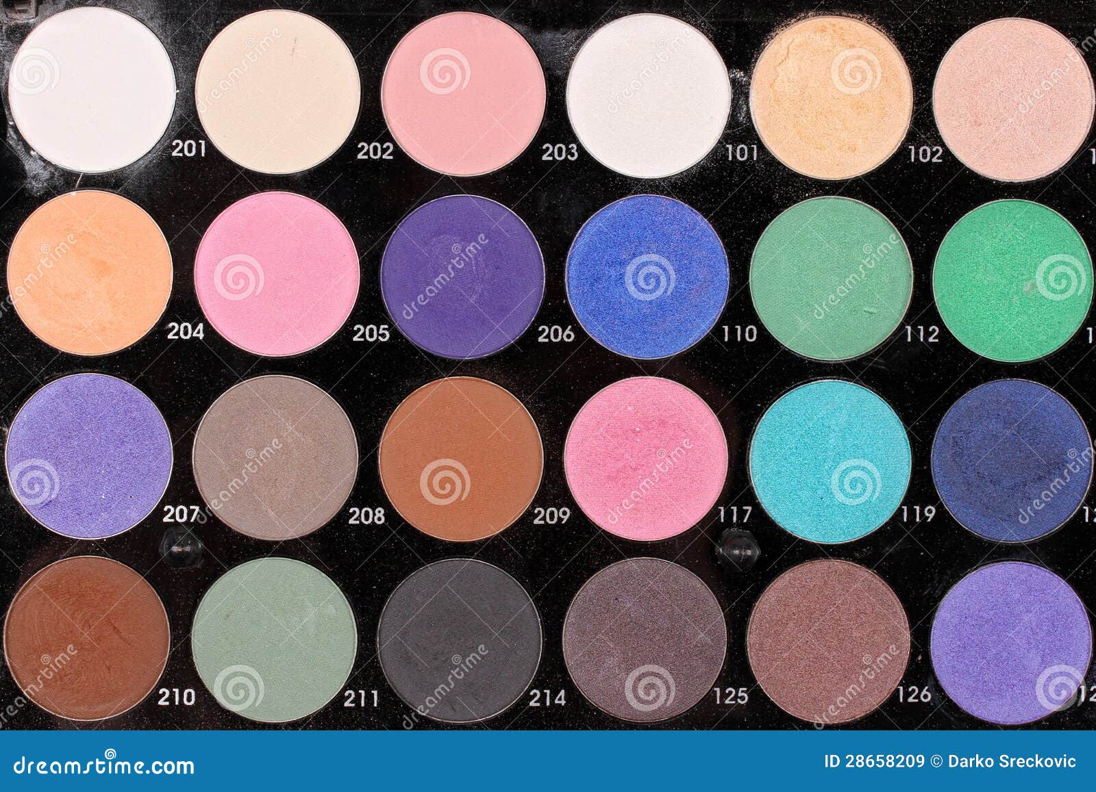 Make up palette stock image. Image of colors, close, detail - 28658209