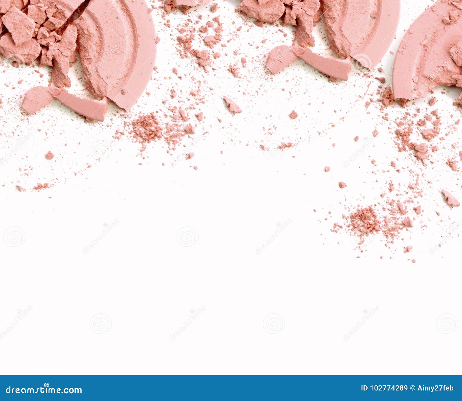 Make Up Powder Border Frame Isolated Stock Image - Image of blush ...
