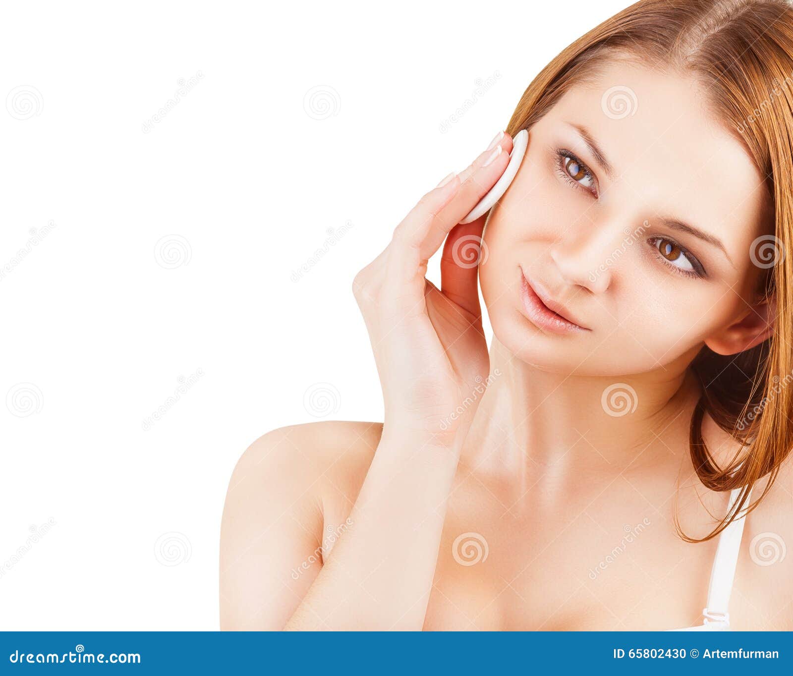 Make-up removal stock photo. Image of background, cosmetology - 65802430