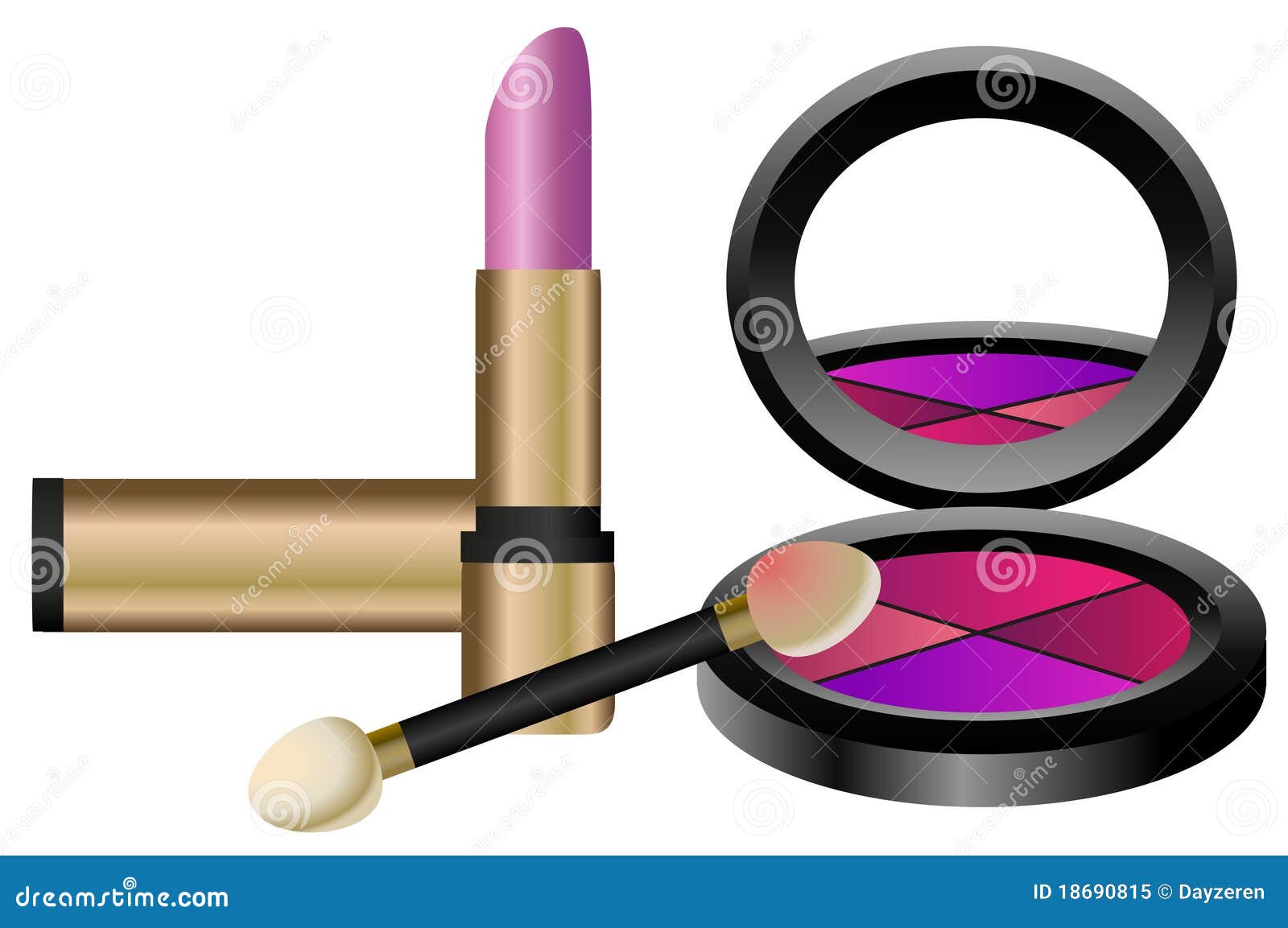 Make-up Set stock vector. Illustration of product, eyeshadow - 18690815