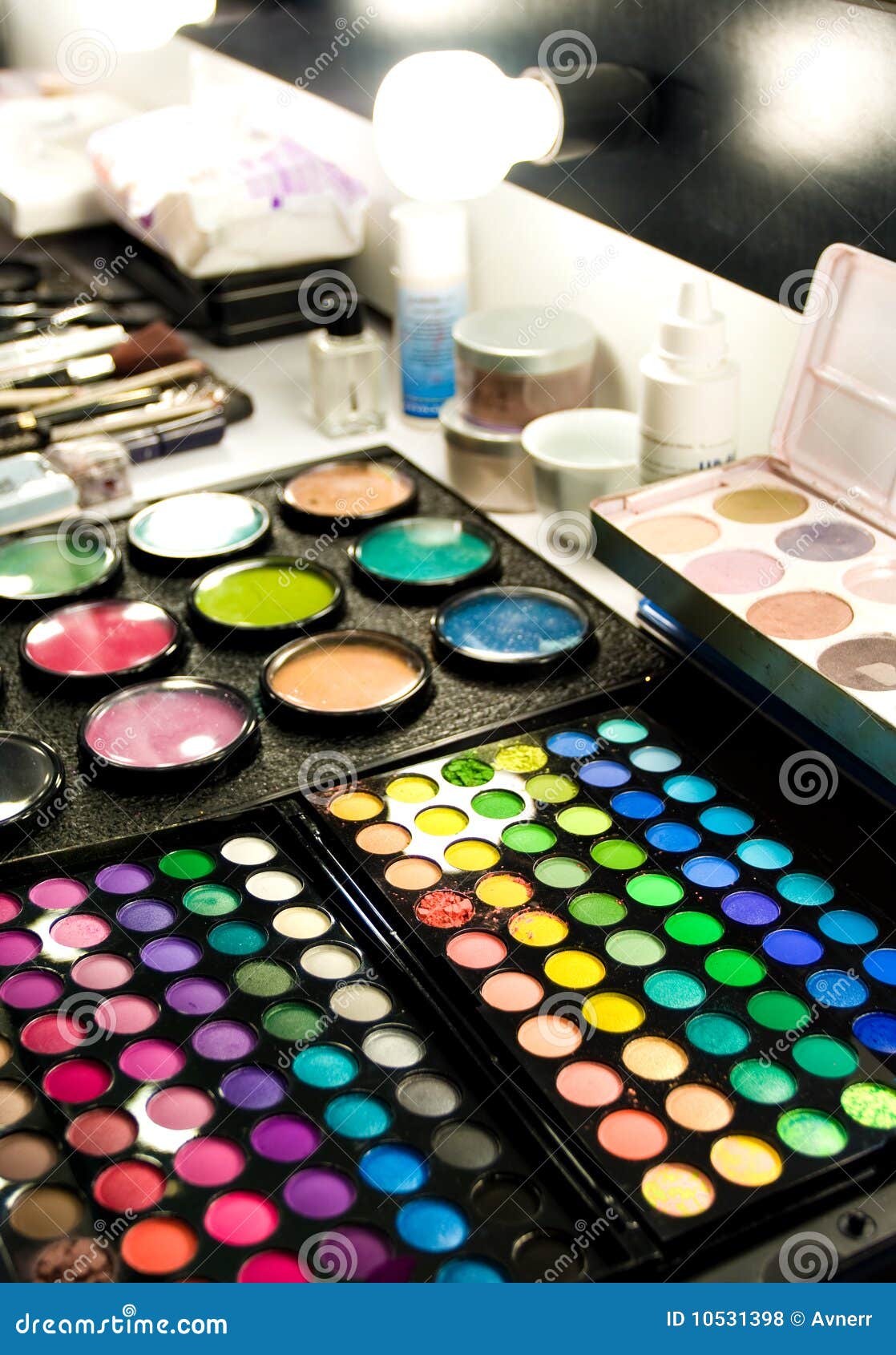 Make up at the studio stock photo. Image of applying - 10531398