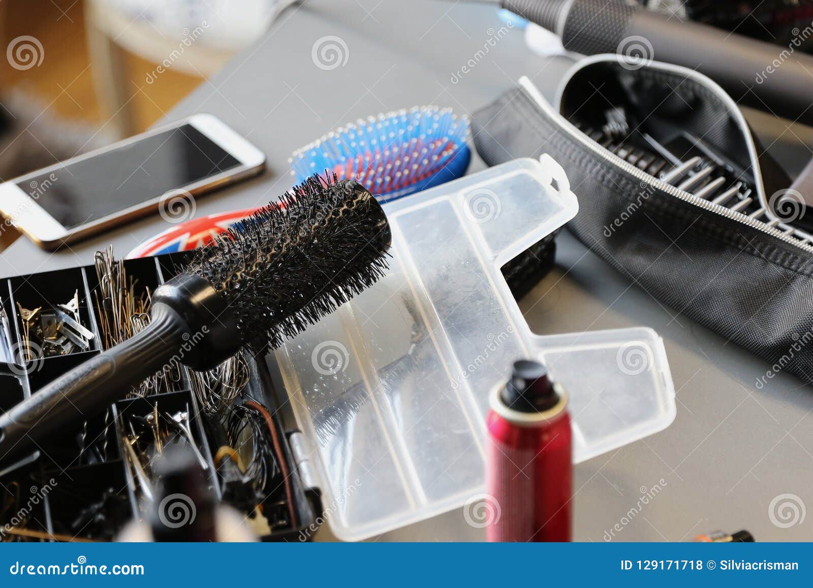 Make up tools and products stock photo. Image of parlour - 129171718