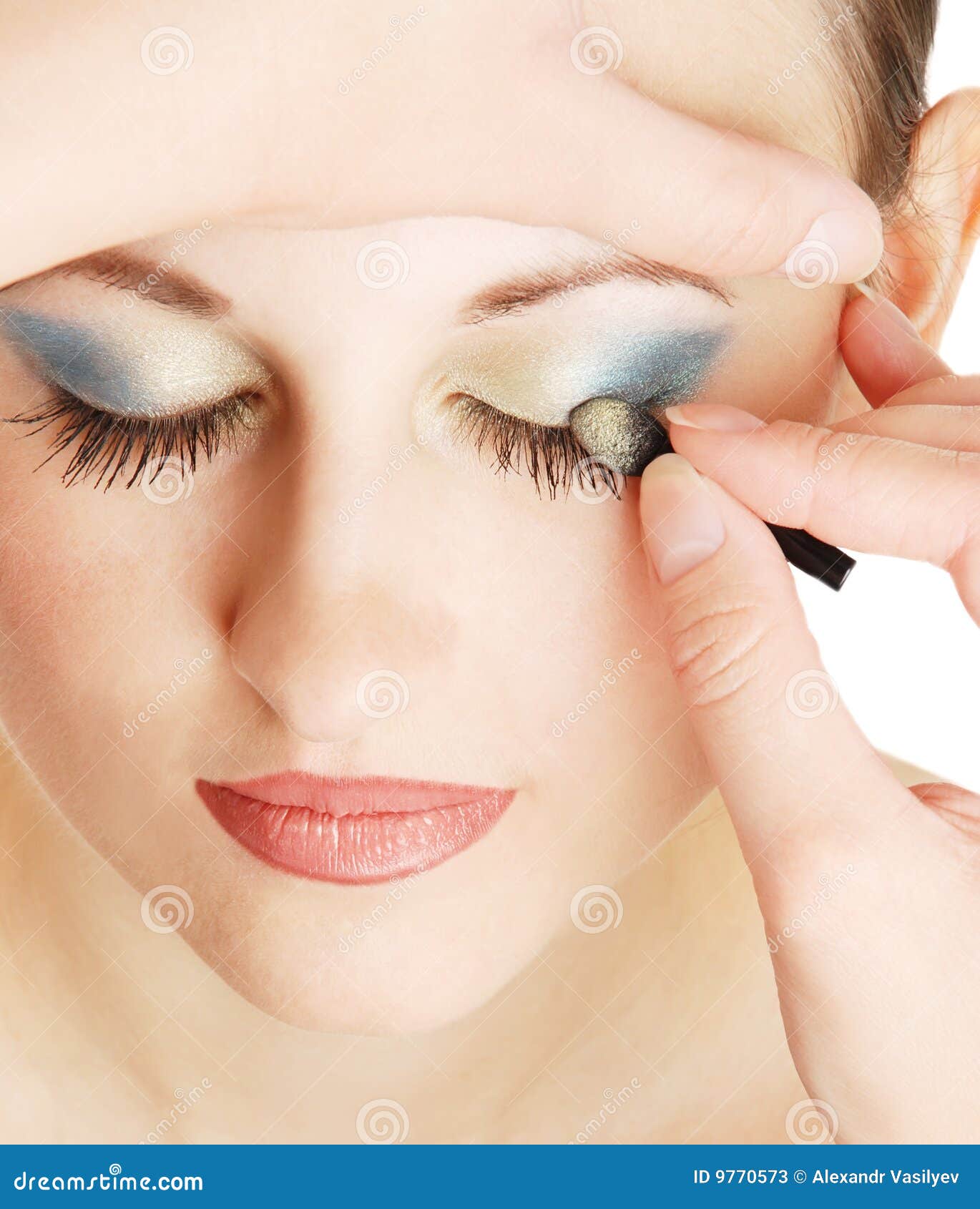 Make-up for the young girl stock image. Image of human - 9770573