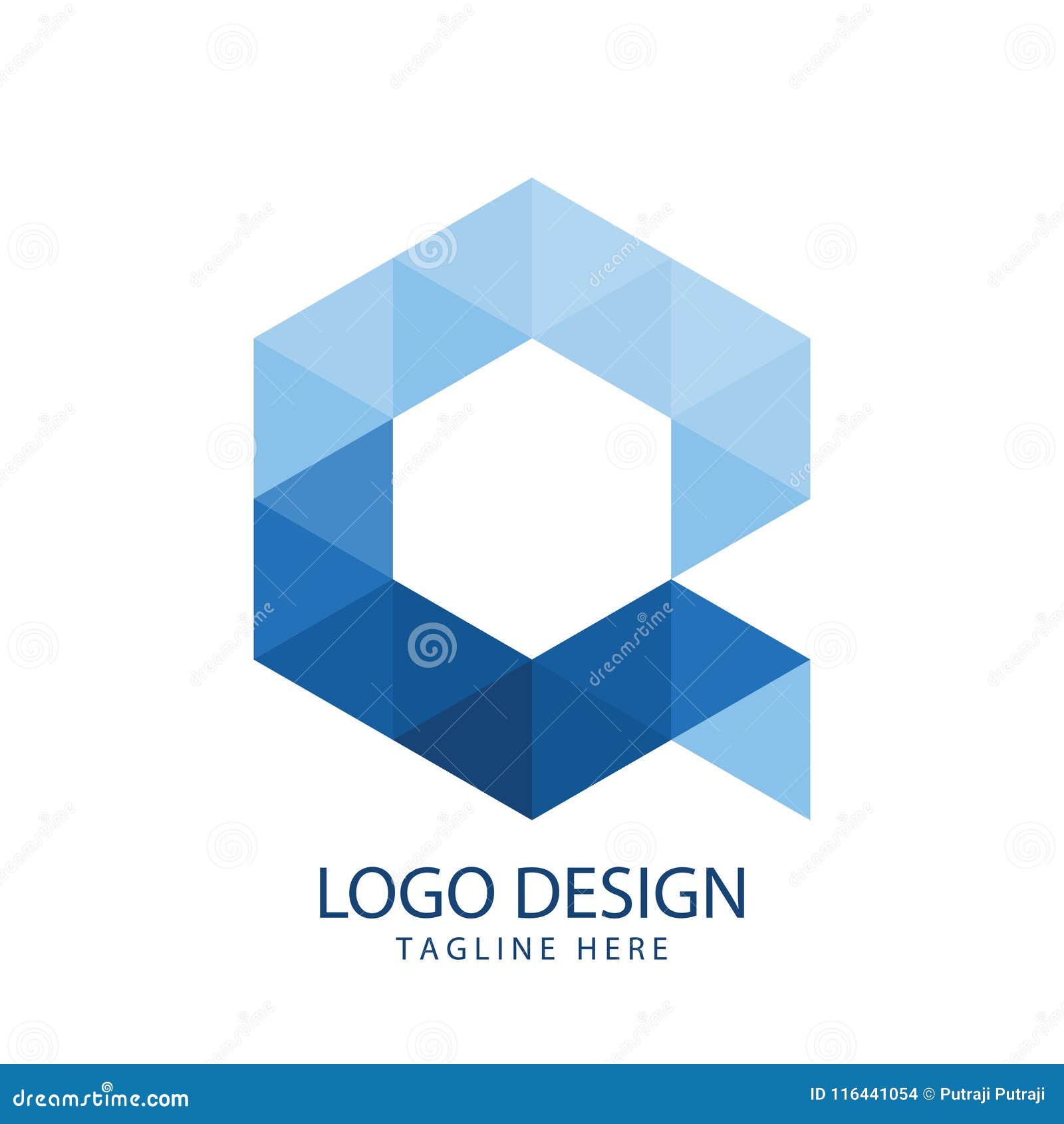 Initial Letter Q Hexagon Logo Design Stock Illustration - Illustration ...