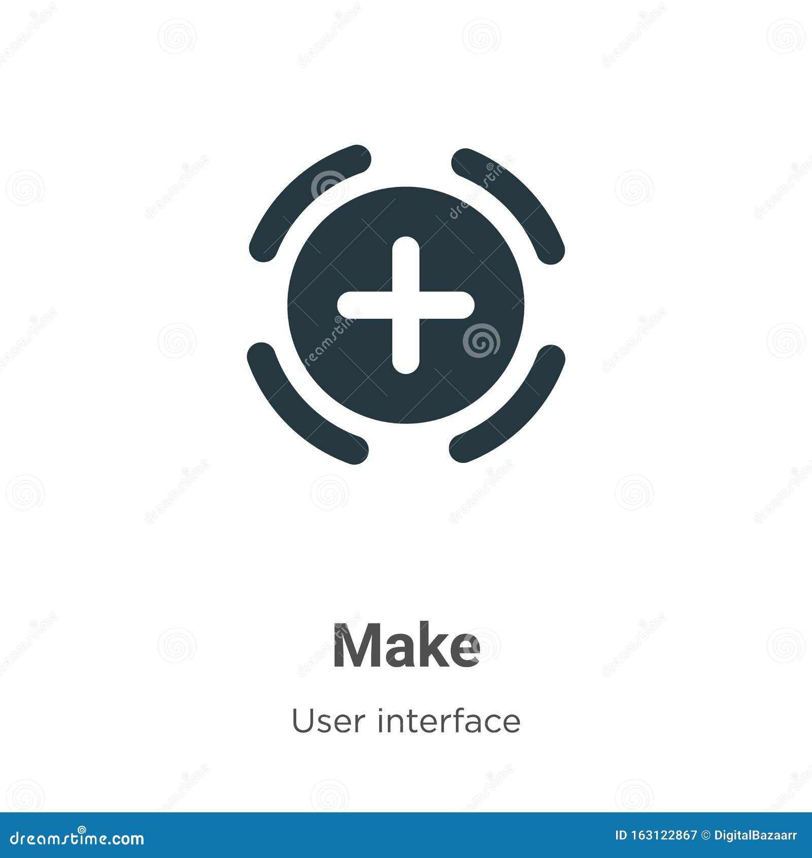 Make Vector Icon on White Background. Flat Vector Make Icon Symbol Sign ...