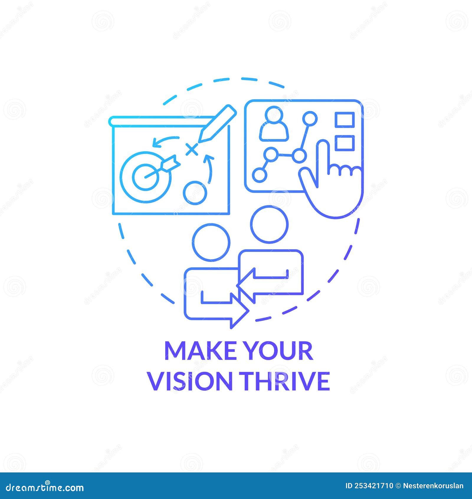Make Vision Thrive Blue Gradient Concept Icon Stock Illustration ...