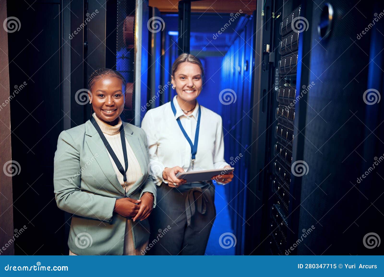 Make Way for the Tech Gurus. Portrait of Two Technicians Using a ...