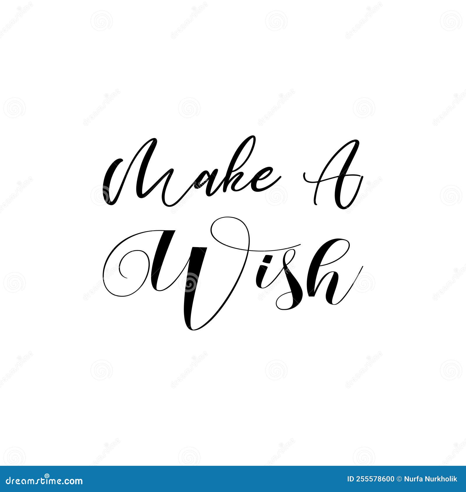 Make a Wish Black Letter Quote Stock Vector - Illustration of ...