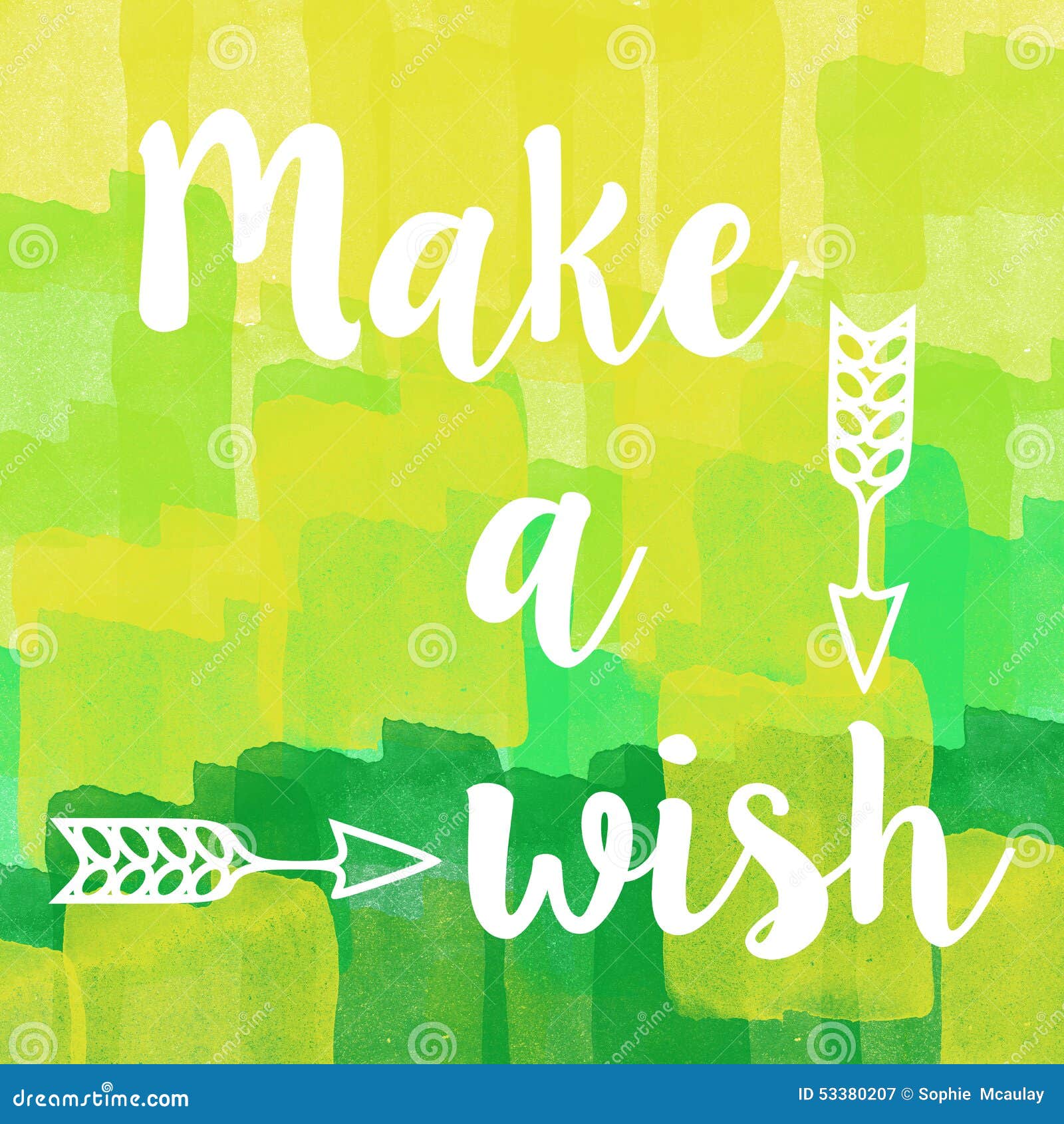 Make a Wish Quote Background Stock Illustration - Illustration of ...