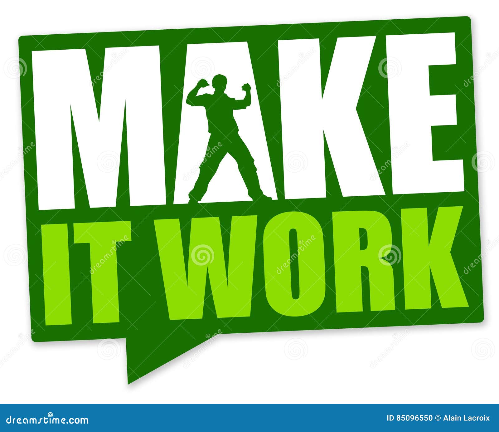 Make it work stock illustration. Illustration of happen - 85096550