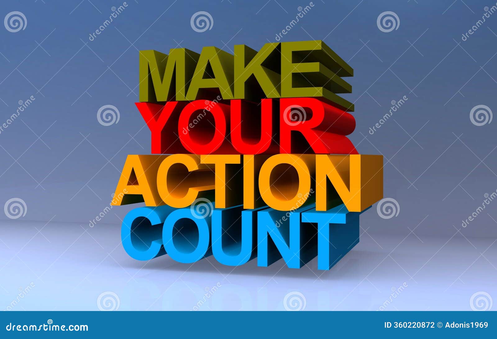 Make Your Action Count on Blue Stock Illustration - Illustration of ...