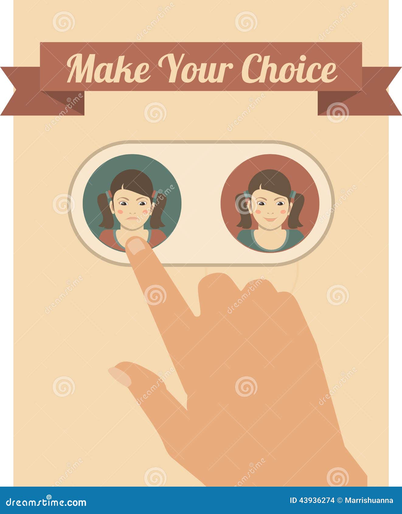 Make Your Choice stock vector. Illustration of gesture - 43936274