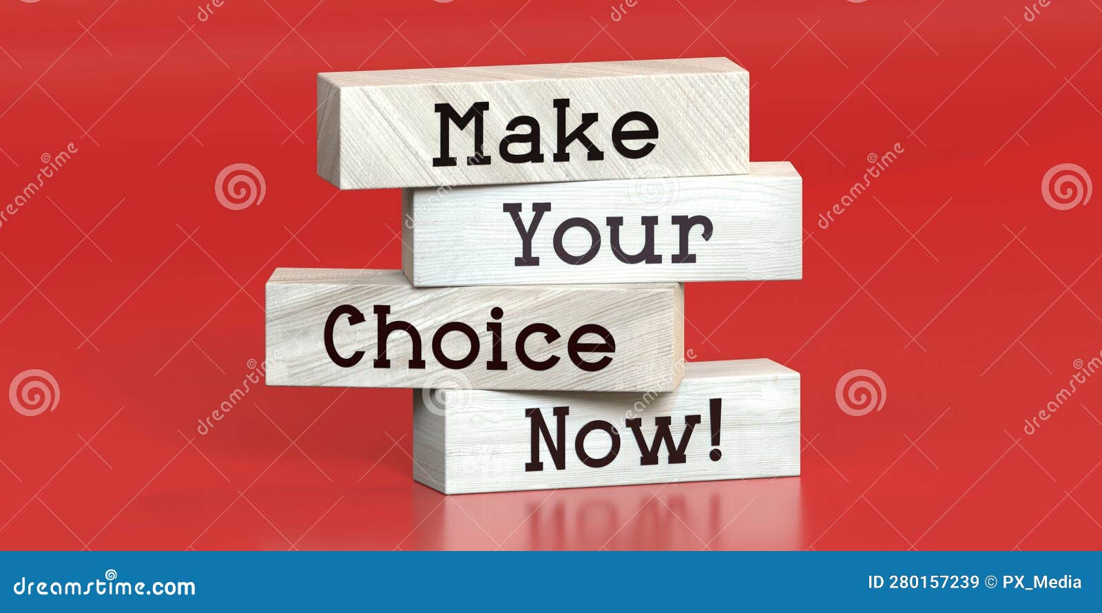 Make, Your, Choice, Now - Words on Wooden Blocks Stock Illustration ...
