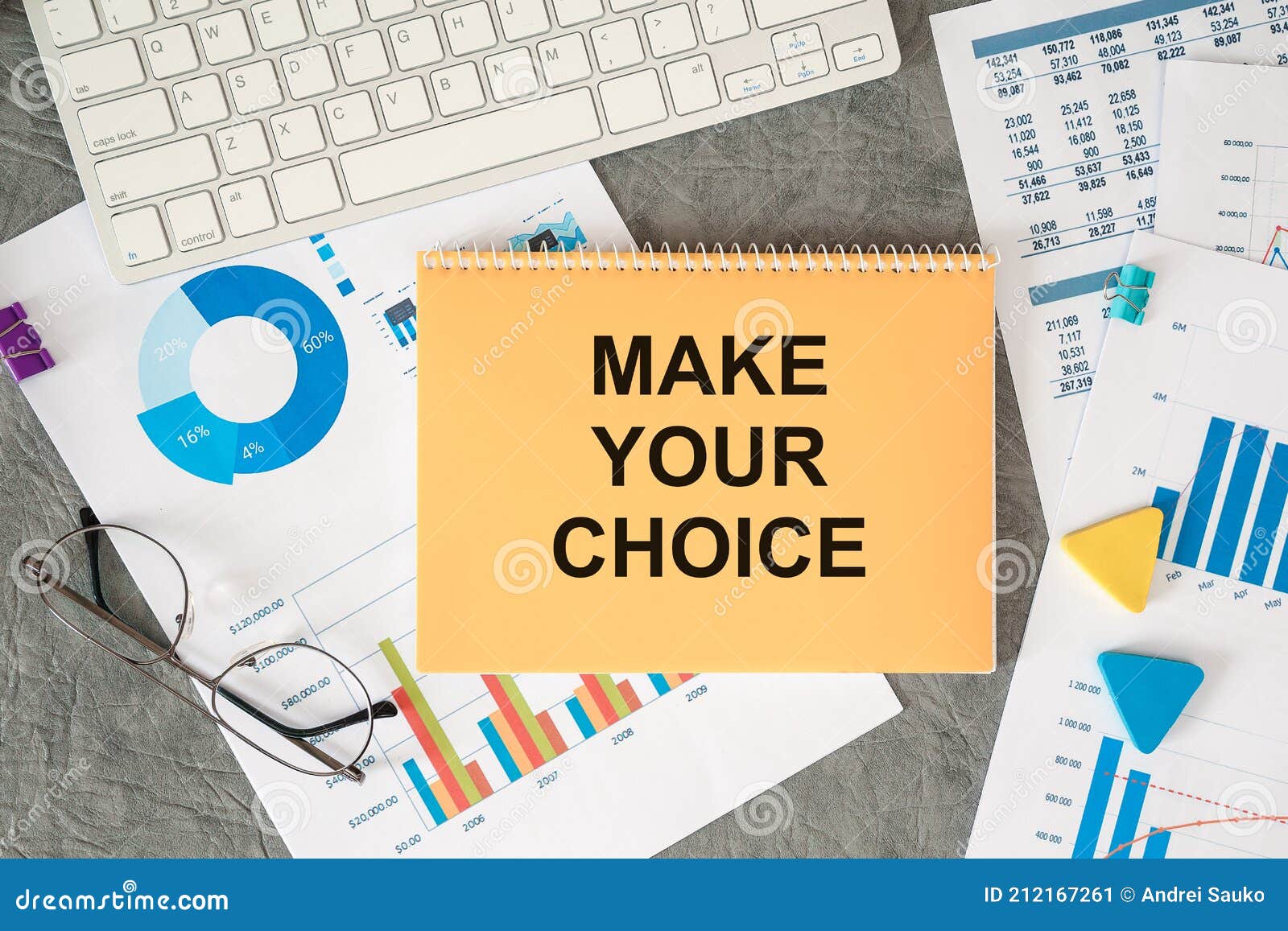 MAKE YOUR CHOICE is Written in a Document on the Office Desk Stock ...