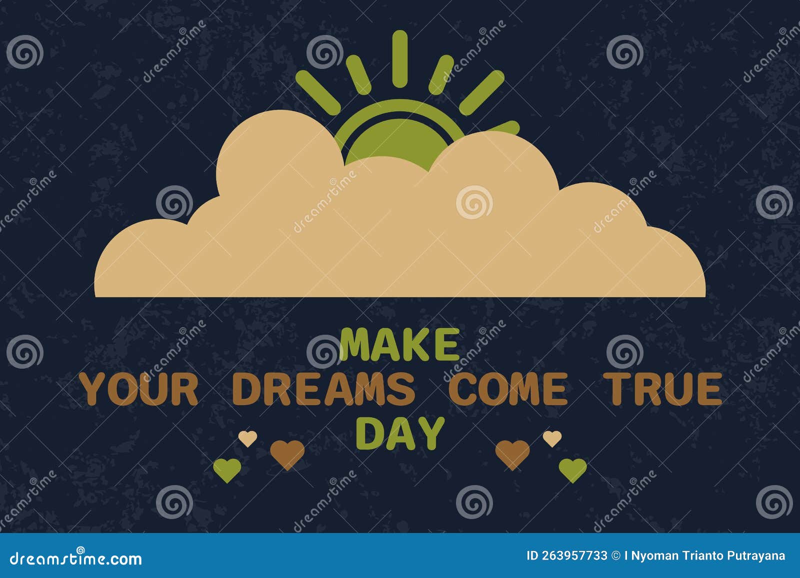 Make Your Dream Come True Day Background Stock Vector - Illustration of ...
