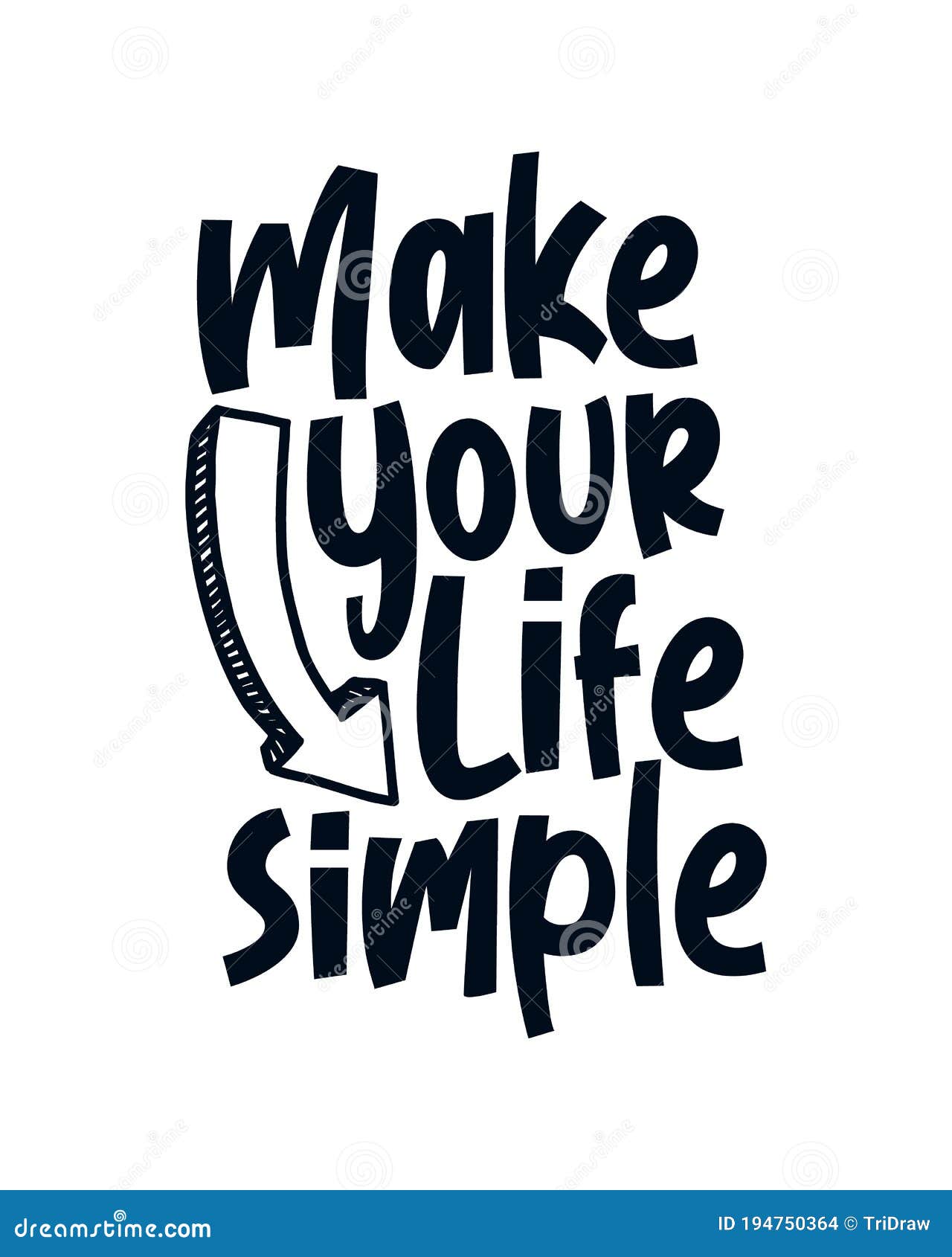 Make your life simple stock vector. Illustration of joyful - 194750364