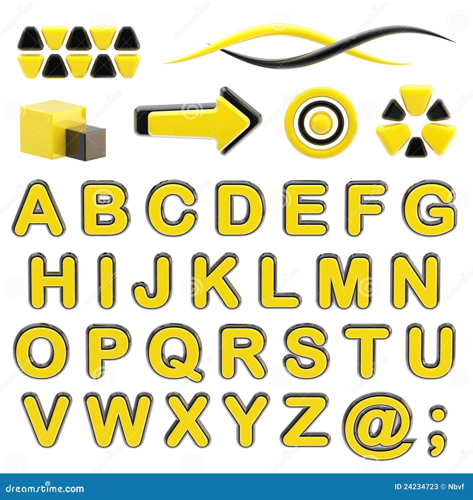 Make Your Logo Abc Alphabet Set with Emblems Stock Illustration ...