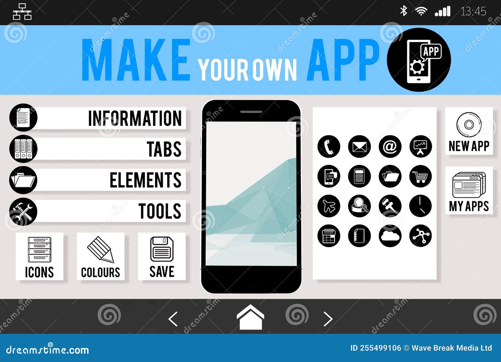 Make Your Own App Smartphone Stock Illustration - Illustration of save ... Make Your Own App Smartphone Stock Illustration - Illustration of save ...