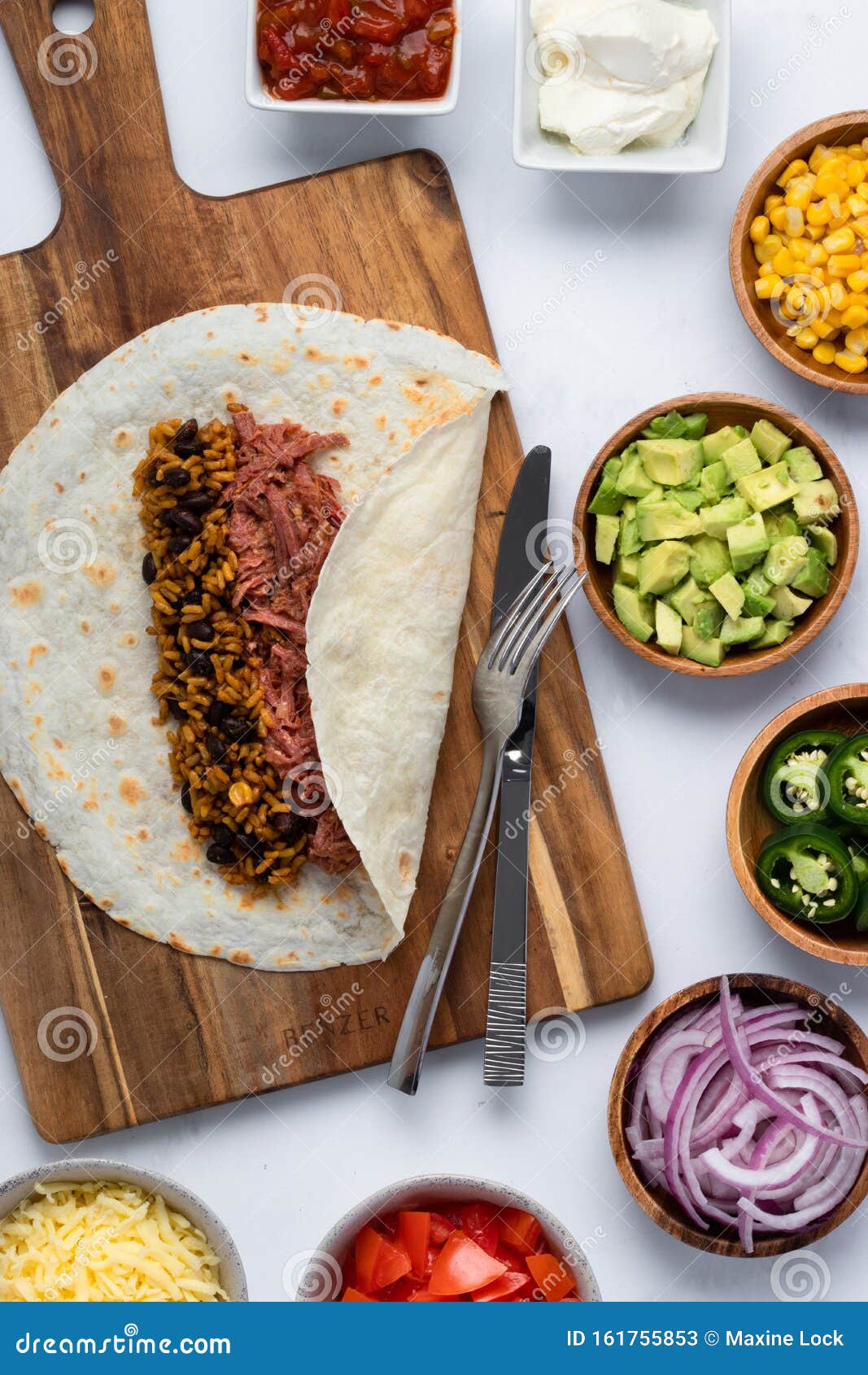 Make your own burrito stock image. Image of cheese, jalapeno - 161755853
