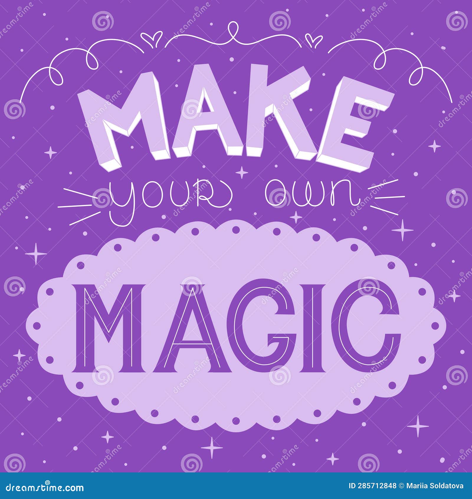 Make Your Own Magic Lettering for Media, Poster Stock Vector ...