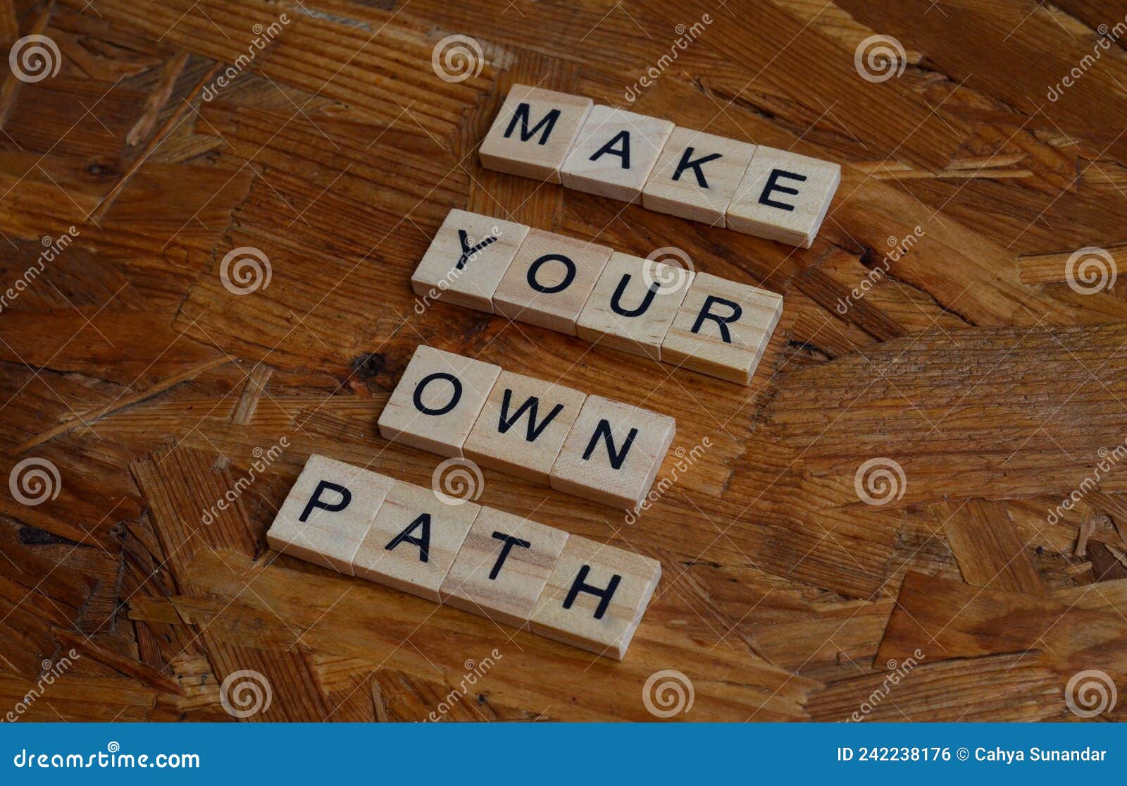 Make Your Own Path Text on Wooden Square. Stock Photo - Image of wooden ...