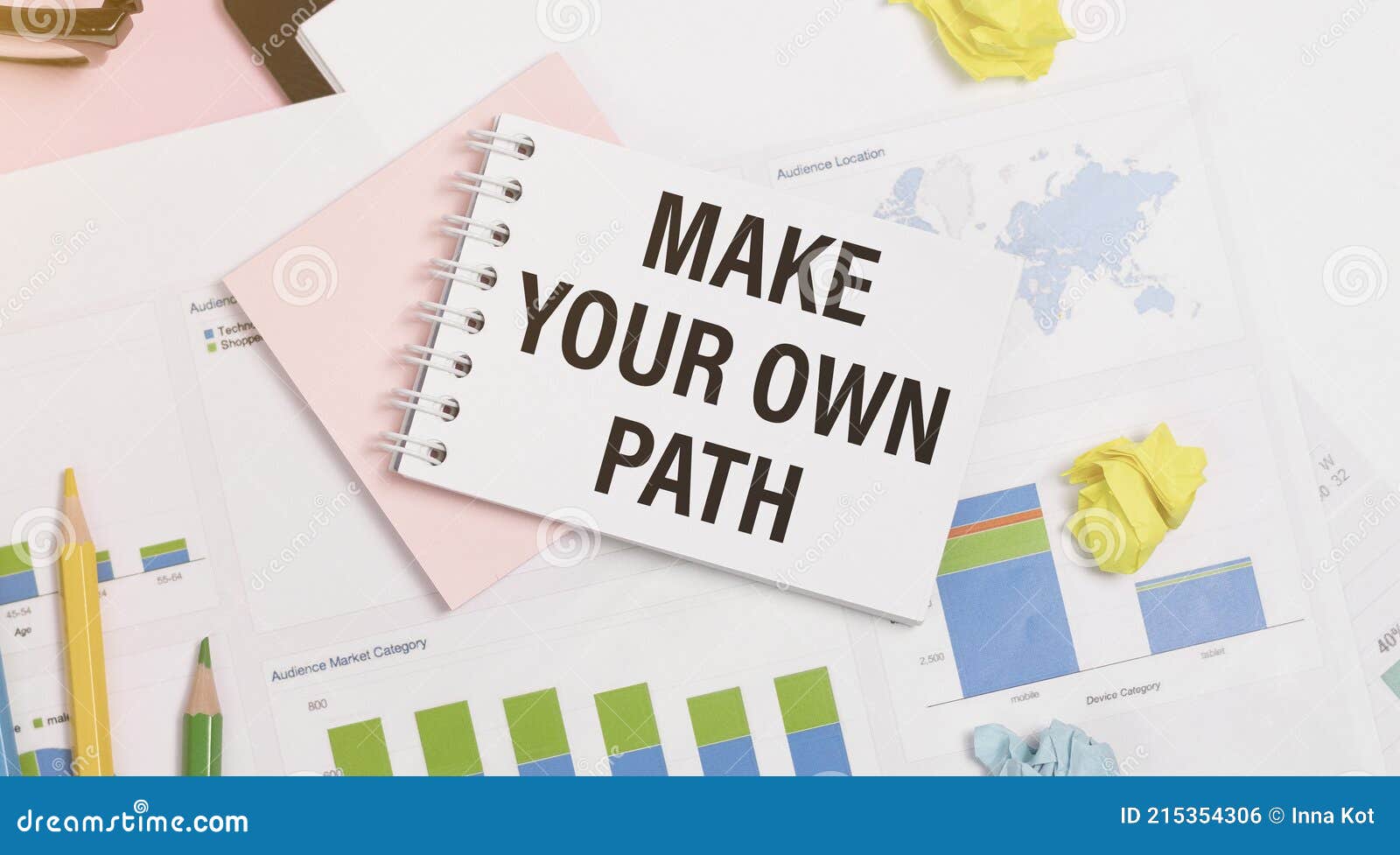 Make Your Own Path Written on a Notepad Stock Photo - Image of positive ...
