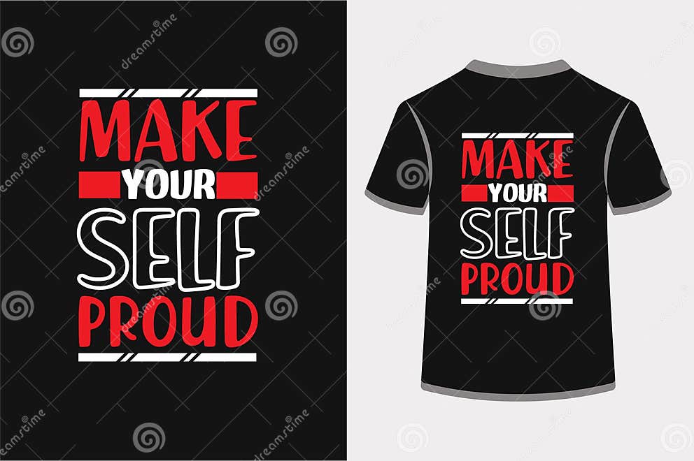 Make your self proud. stock illustration. Illustration of editable ...